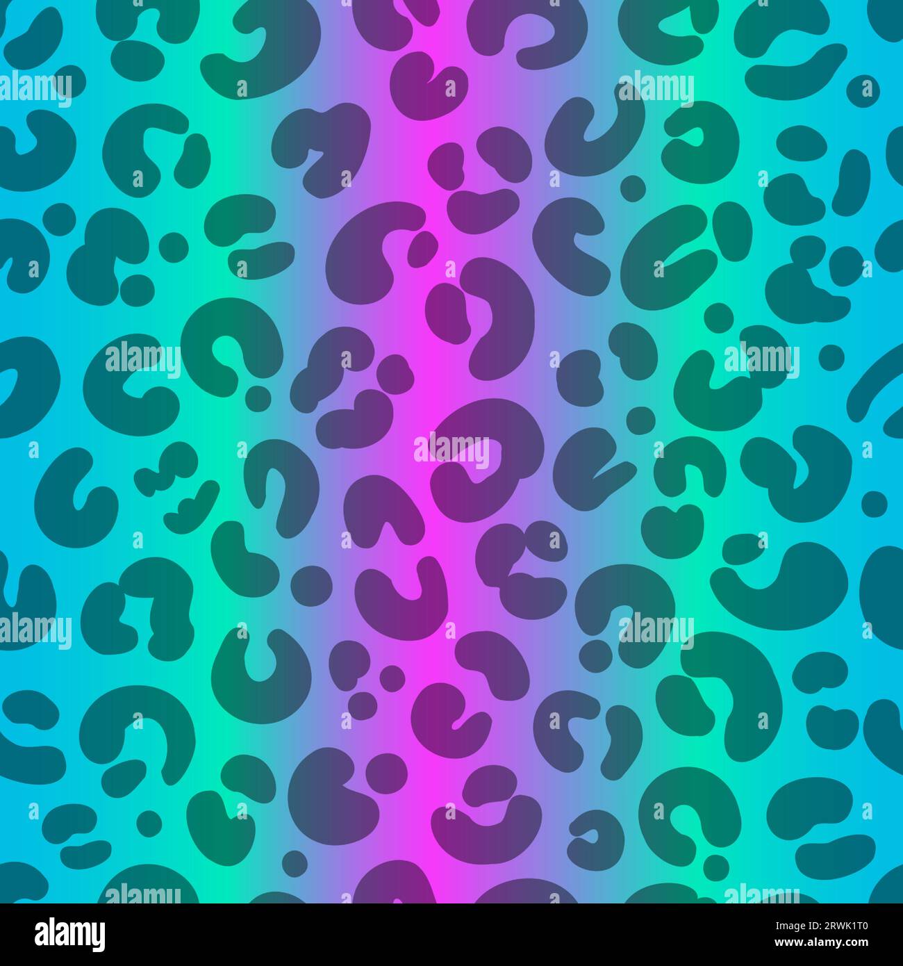 Neon leopard seamless pattern. Bright colored spotted background ...