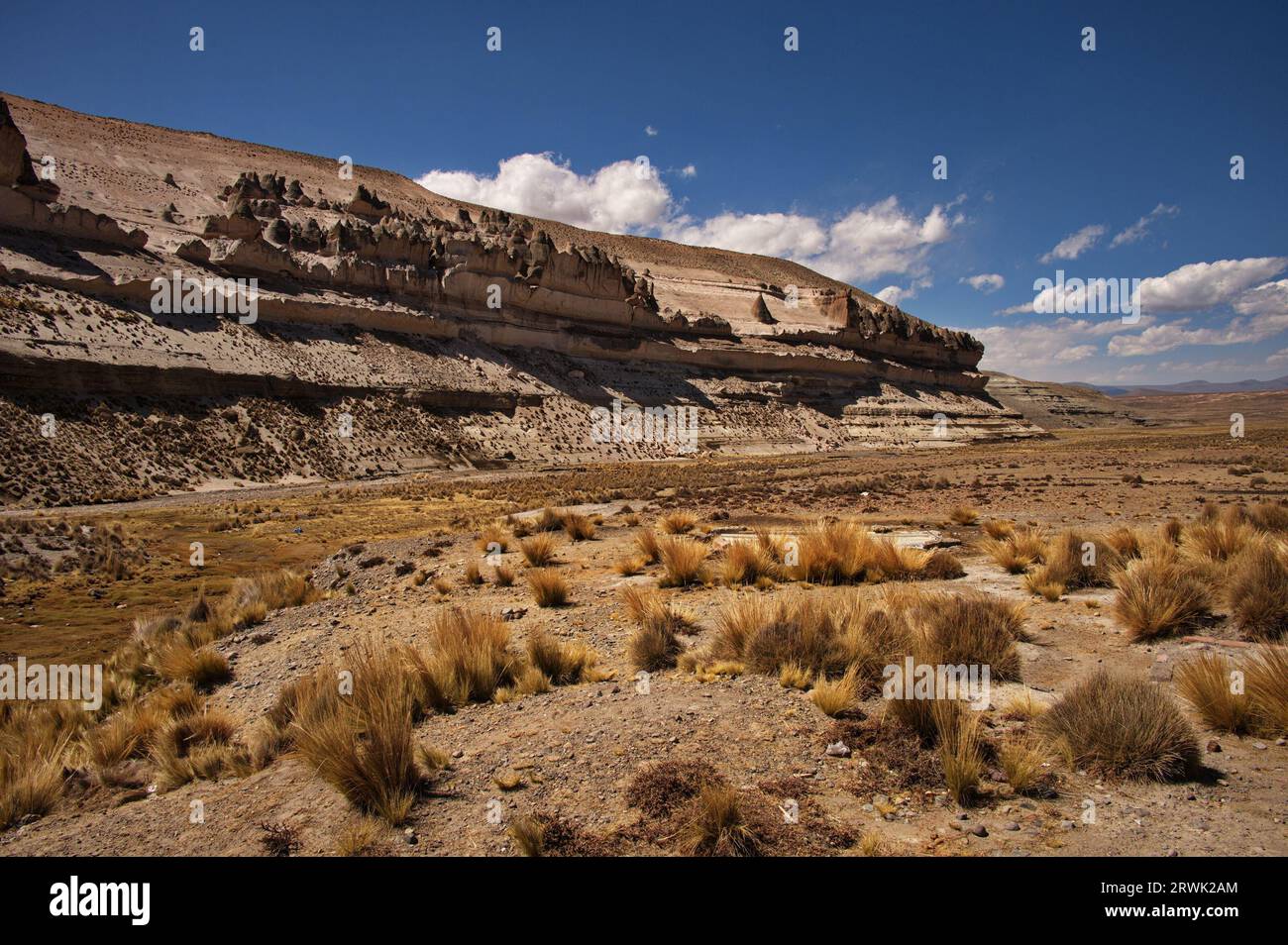 High plain of Patahuasi, Peru with its gorgeous sandstones. Elevation ...