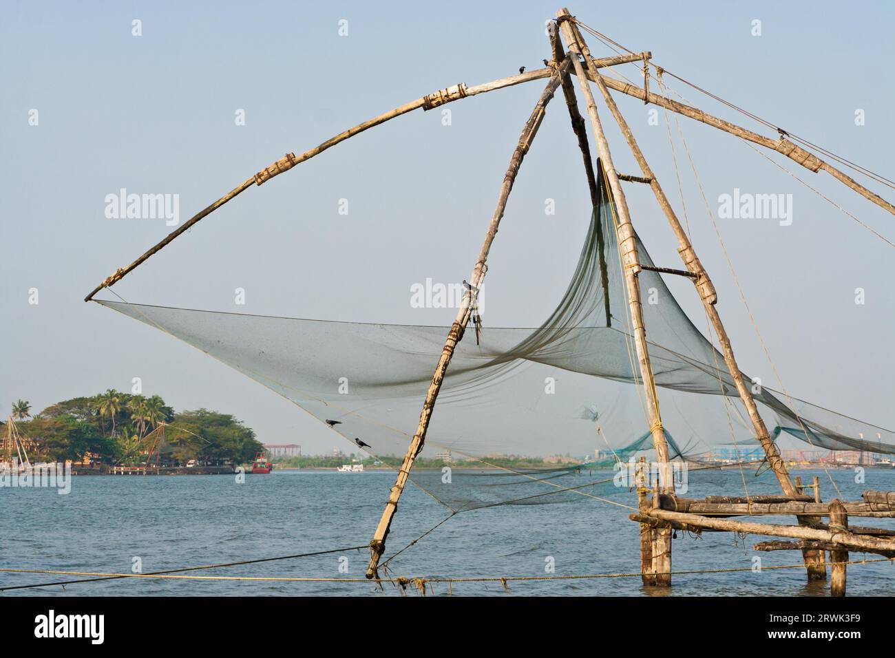 Chinese fisher net in Kochi, Kerala, India, Chinese fisher net in ...