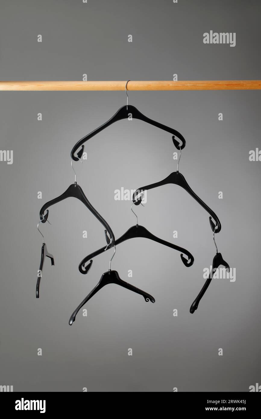 Black plastic hanger hi-res stock photography and images - Alamy