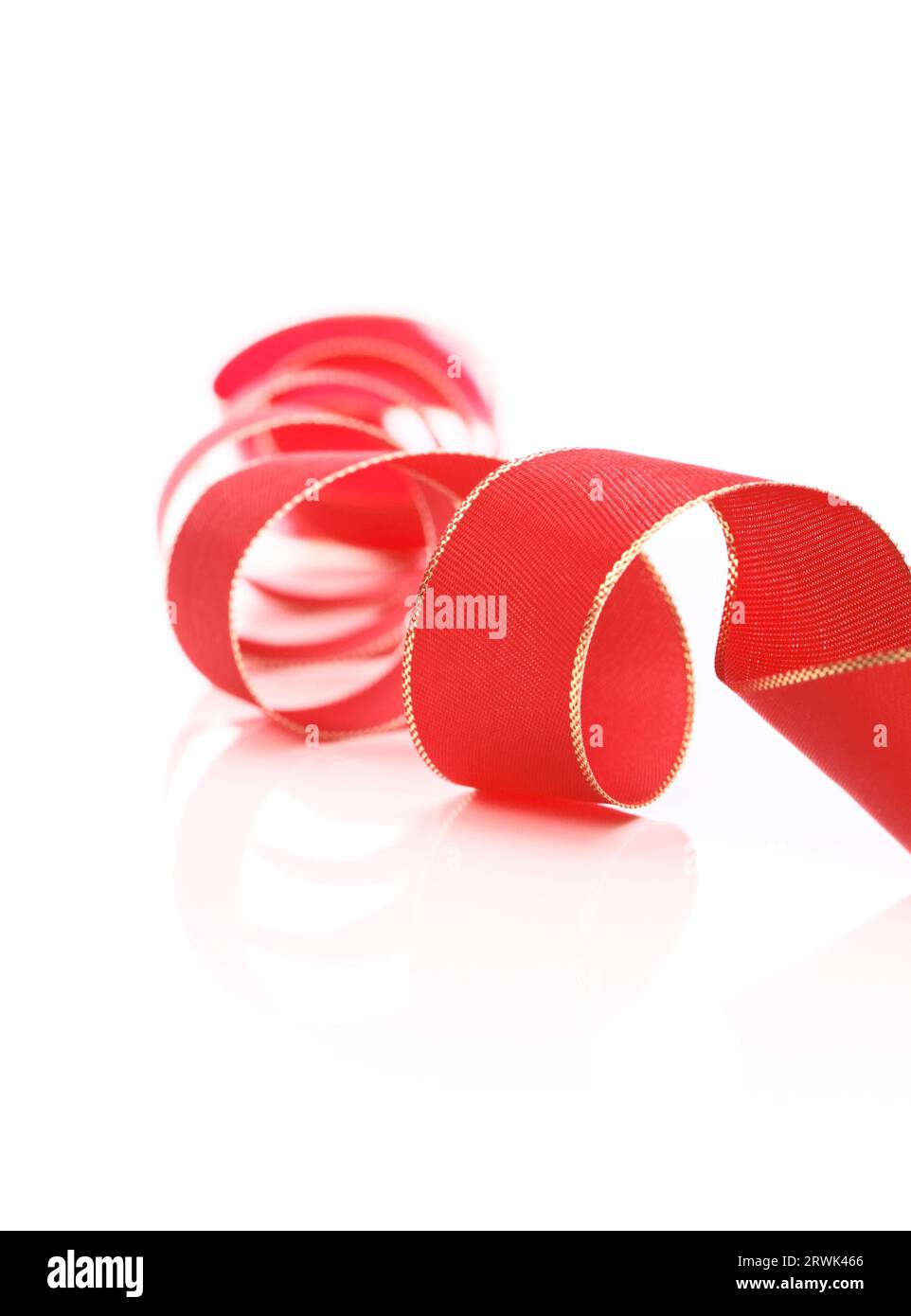 Red christmas gift wrapping ribbon Stock Photo - Alamy