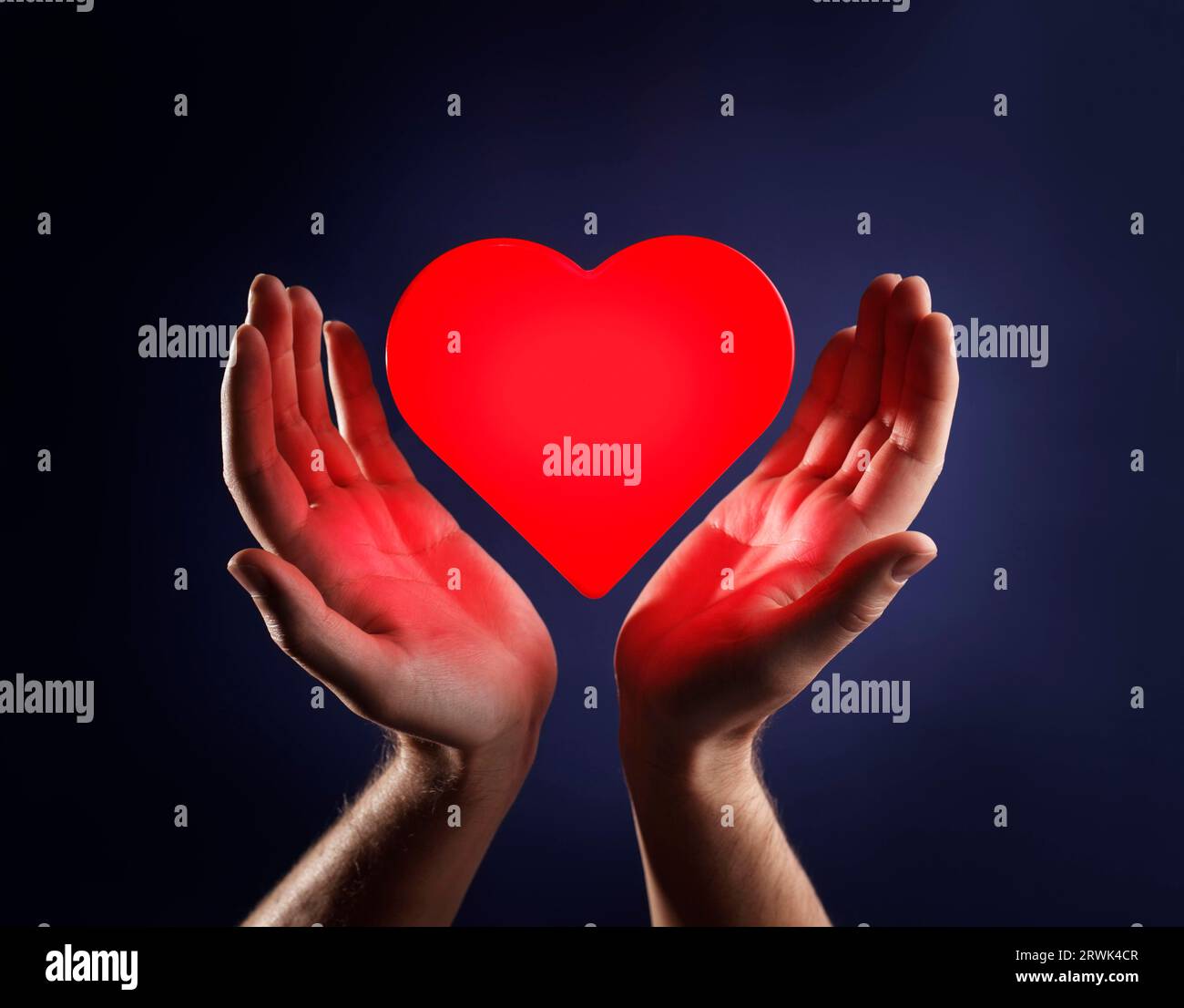 Red glow heart valentines day hi-res stock photography and images - Alamy