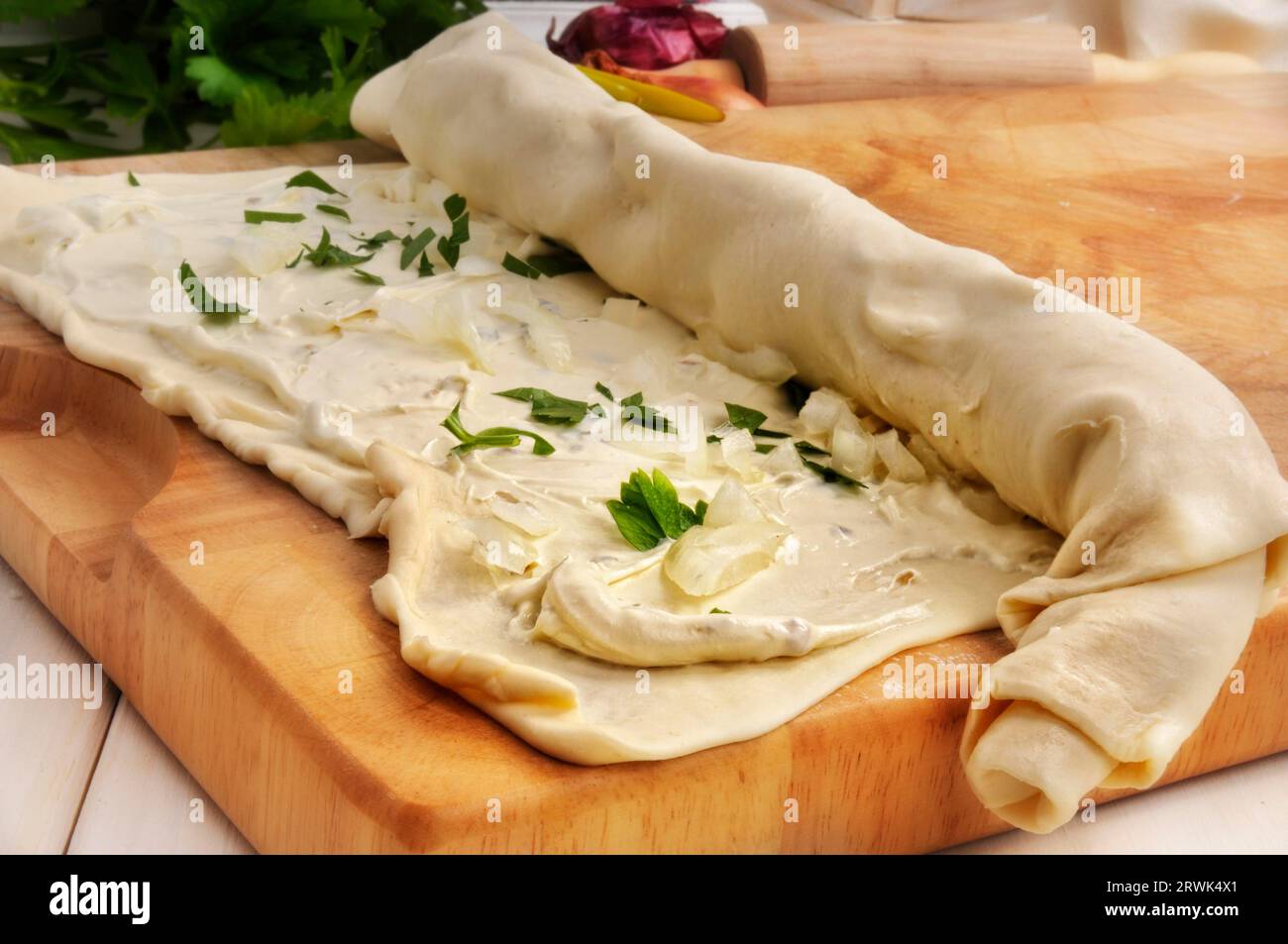 Roll puff pastry Stock Photo - Alamy