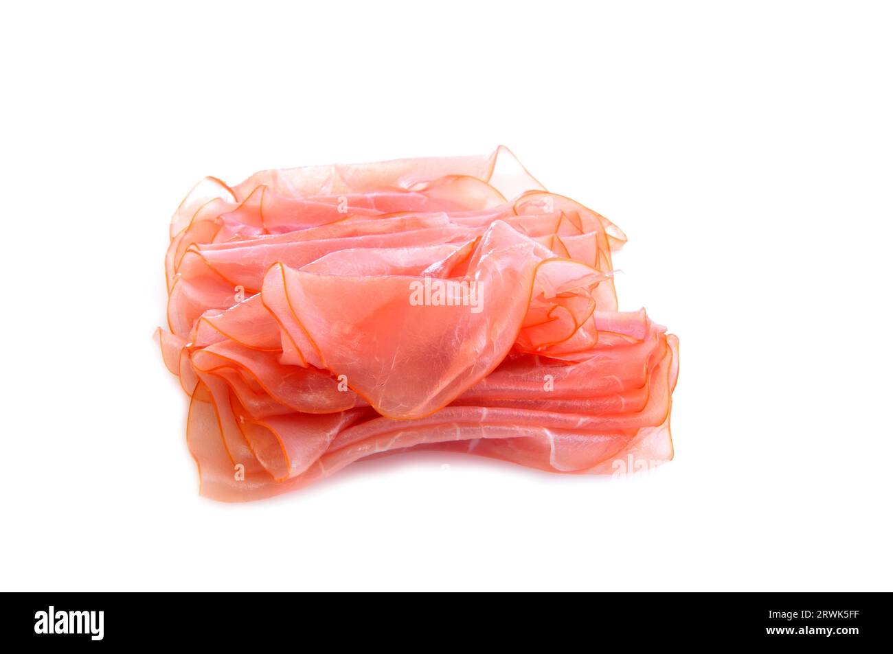 Ham thinly sliced Stock Photo - Alamy