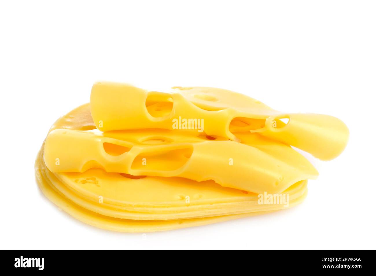 Emmental cheese in slices Stock Photo - Alamy