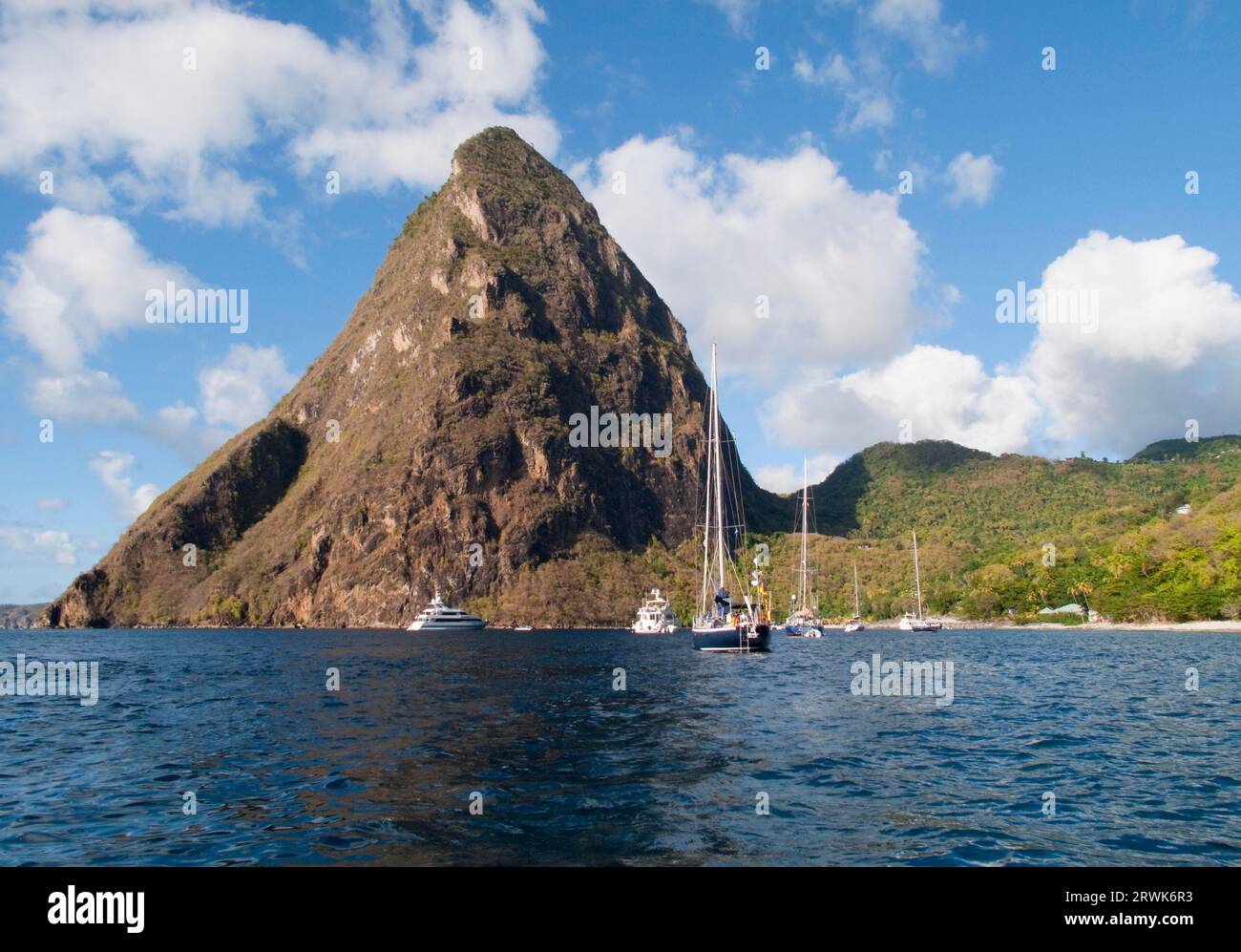 Caribbean island pitons hi-res stock photography and images - Alamy