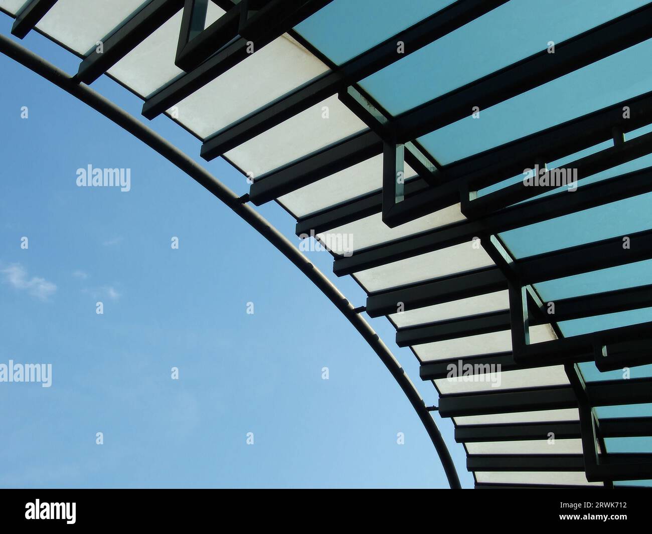 Roofing of a bus stop in Strasbourg France, detail Stock Photo - Alamy