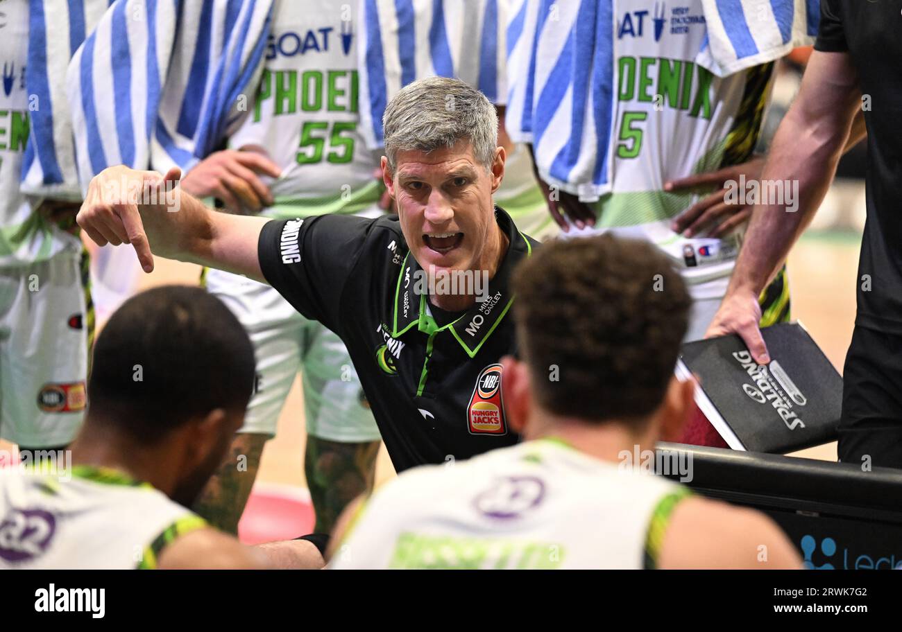 Gold Coast, Australia. 20th Sep, 2023. Phoenix coach Mike Kelly ...