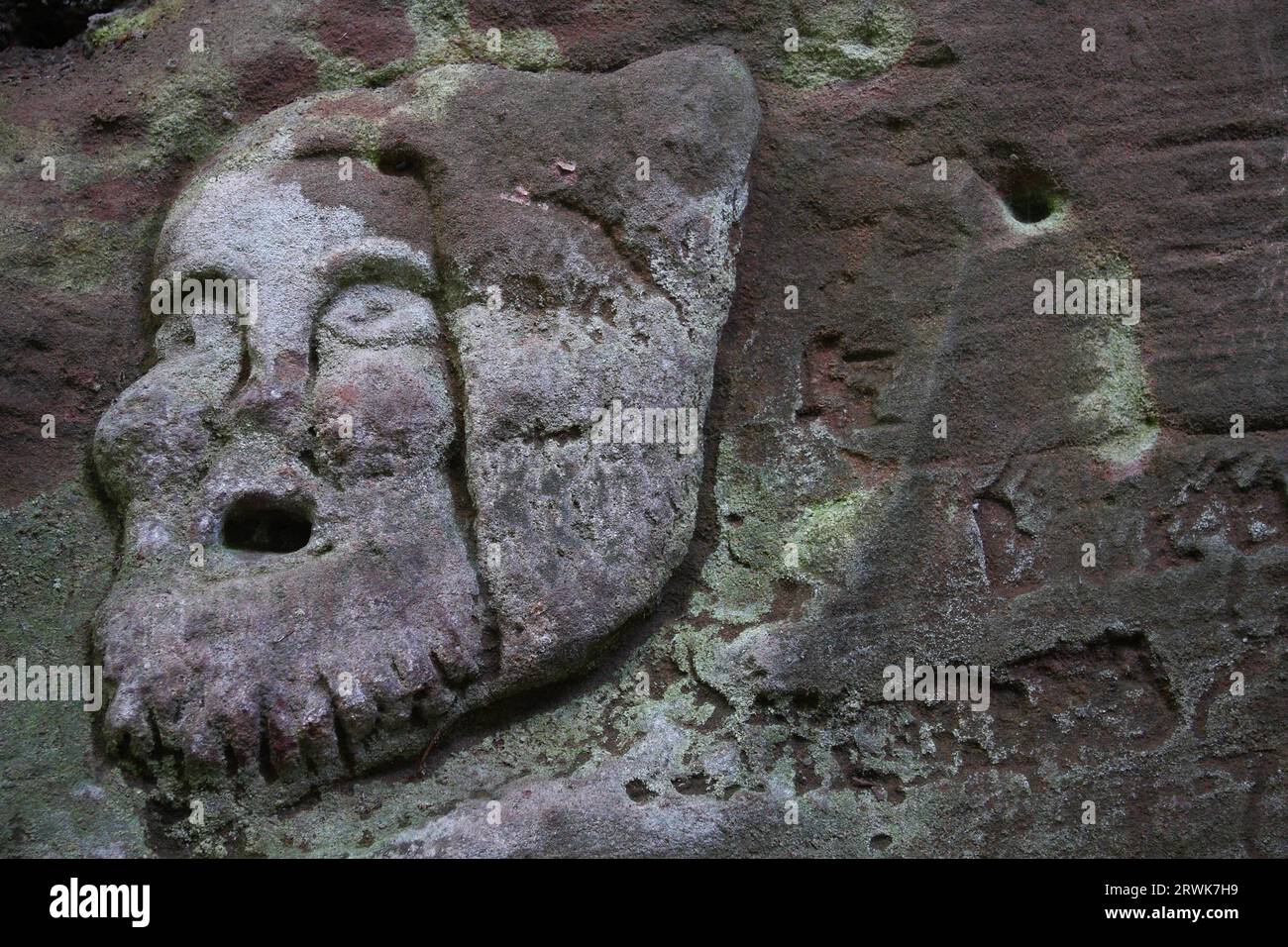 Rock image in red sandstone Stock Photo - Alamy
