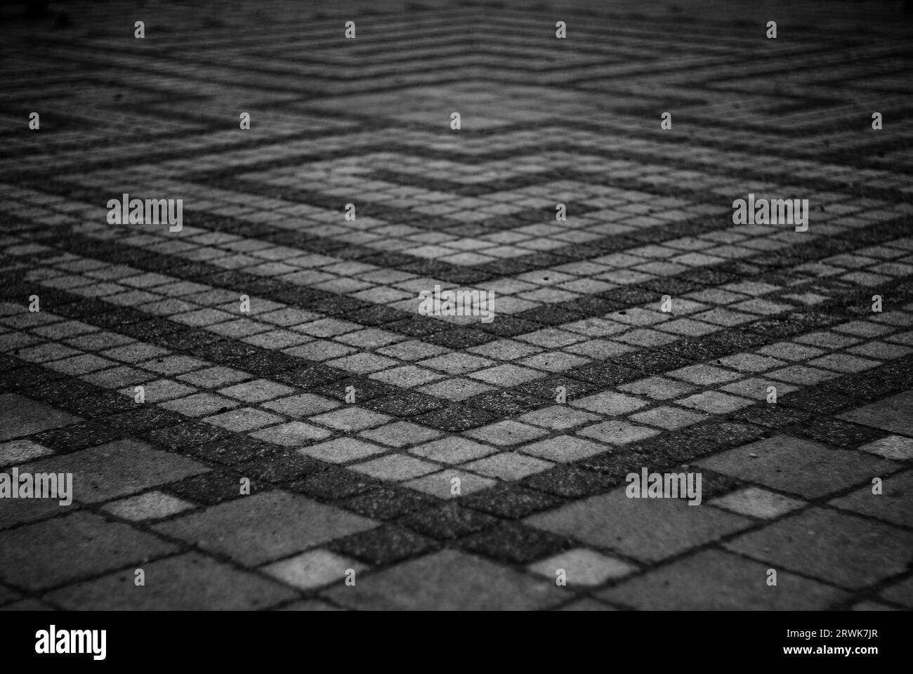 Paving stones Labyrinth Stock Photo - Alamy