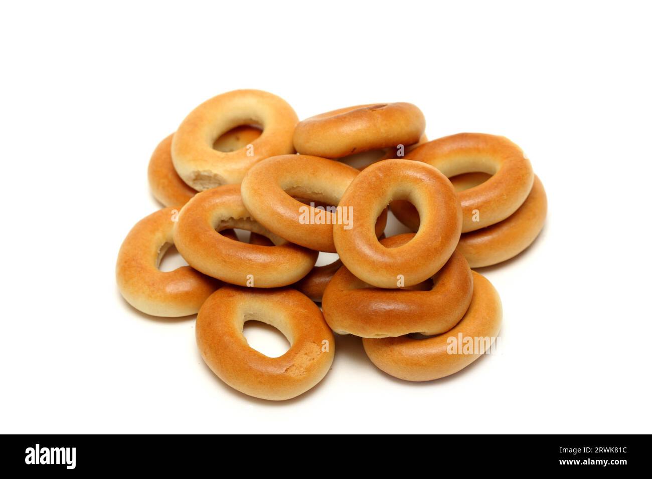 Russian meal, bread-rings isolated on white background Stock Photo - Alamy