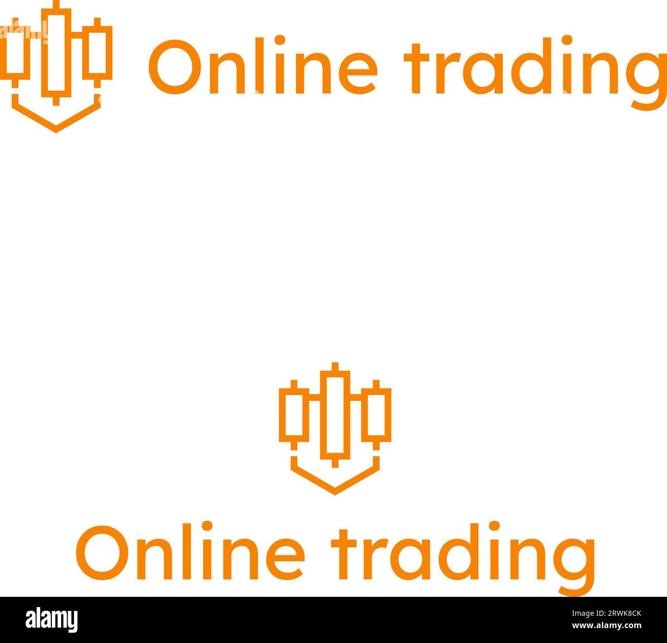 Online trading text with creative line logo Stock Vector Image & Art ...