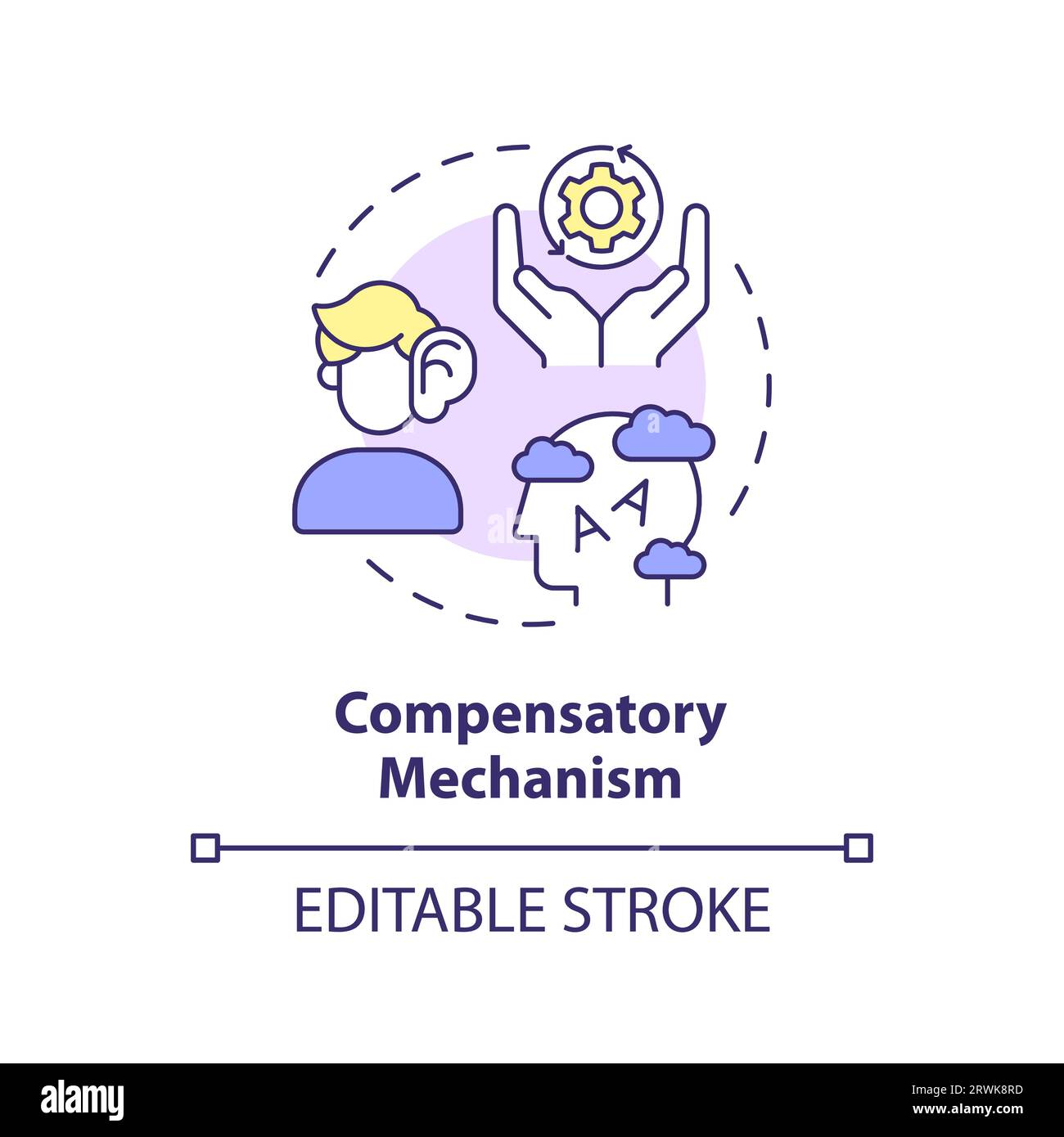 2D customizable line icon compensatory mechanism concept Stock Vector ... 2D customizable line icon compensatory mechanism concept Stock Vector ...