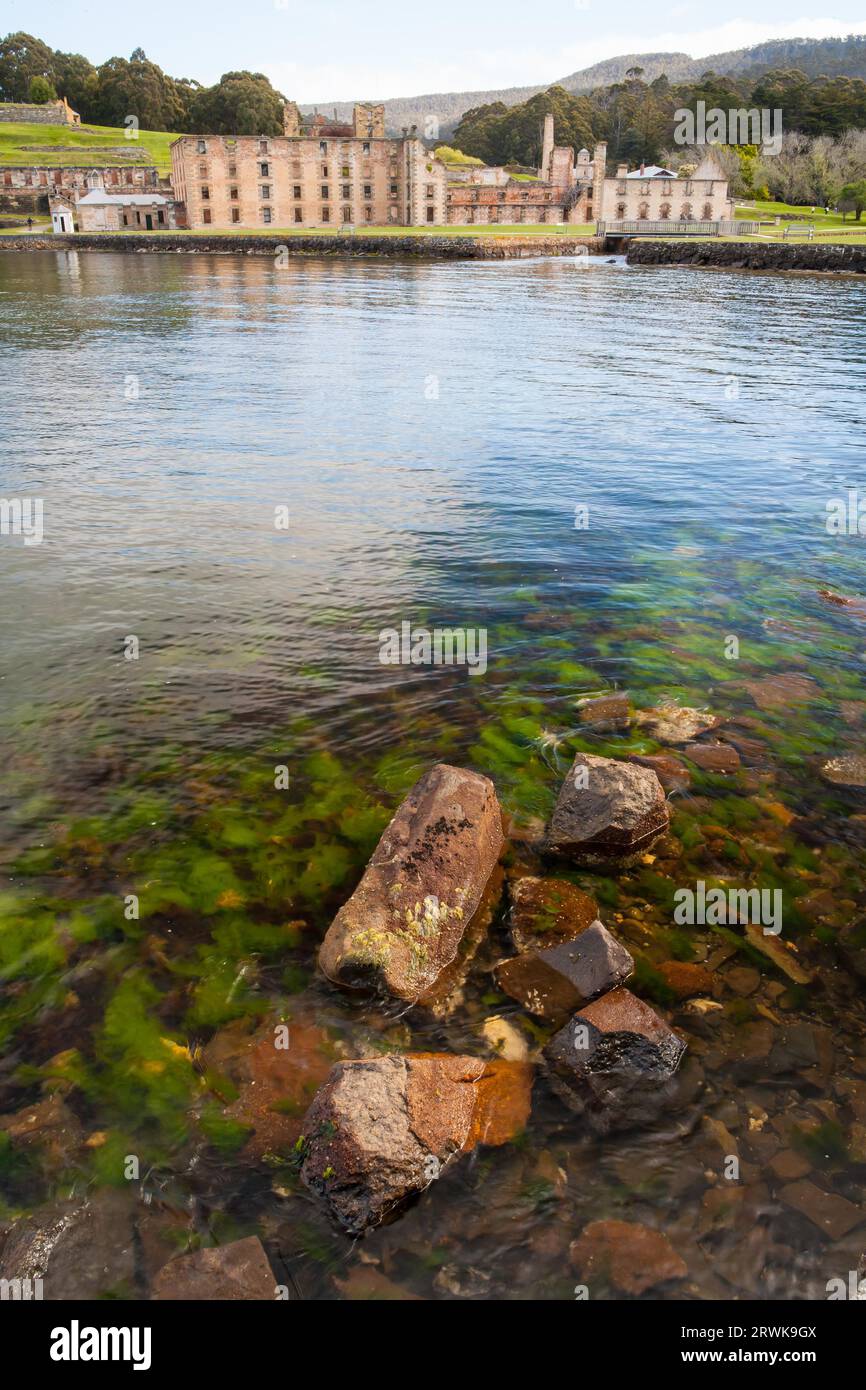 The penitentiary building at Port Arthur in Tasmania, Australia Stock ...