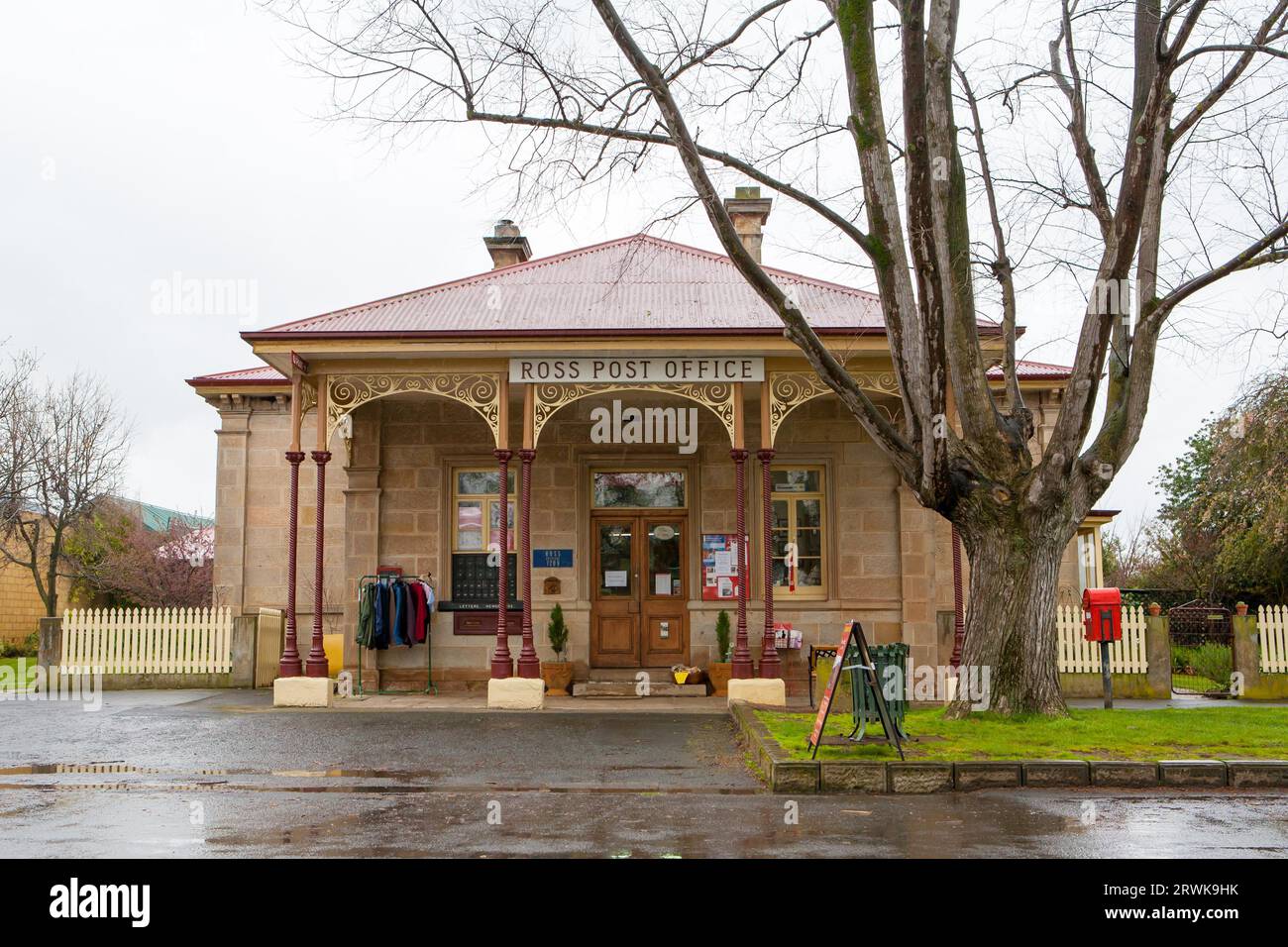 The historic building of Ross Post Office in Ross, Tasmania, Australia ...
