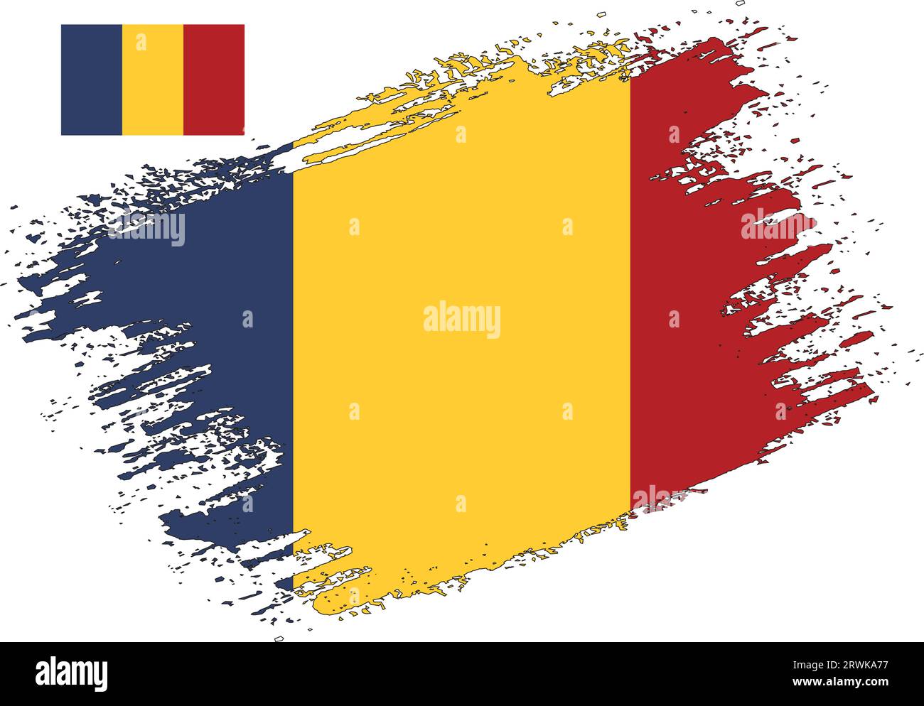Brush Design Chad Flag Vector Stock Vector Image & Art - Alamy