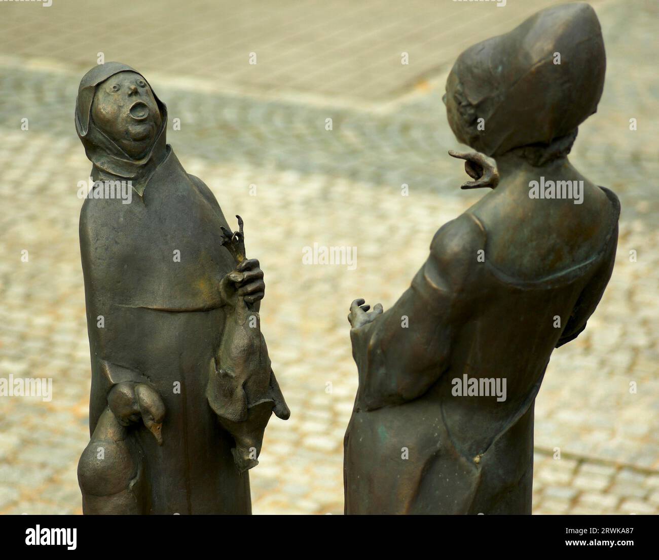 Market scene in the Middle Ages Stock Photo - Alamy