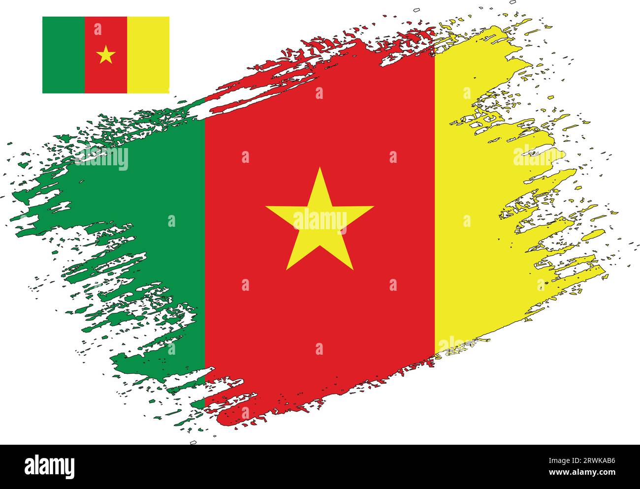 Brush Design Cameroon Flag Vector Stock Vector Image & Art - Alamy