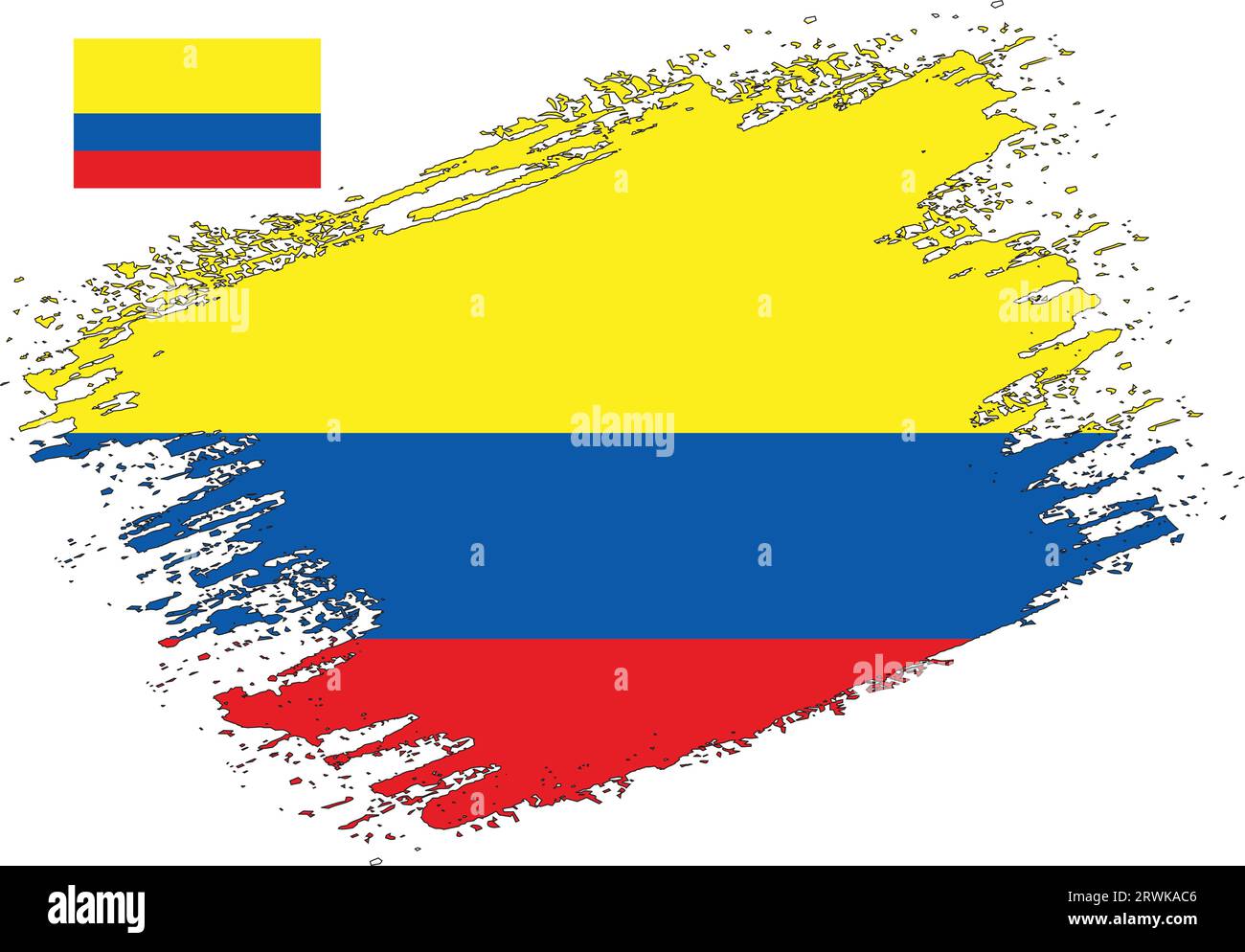 Brush Design Colombia Flag Vector Stock Vector Image & Art - Alamy