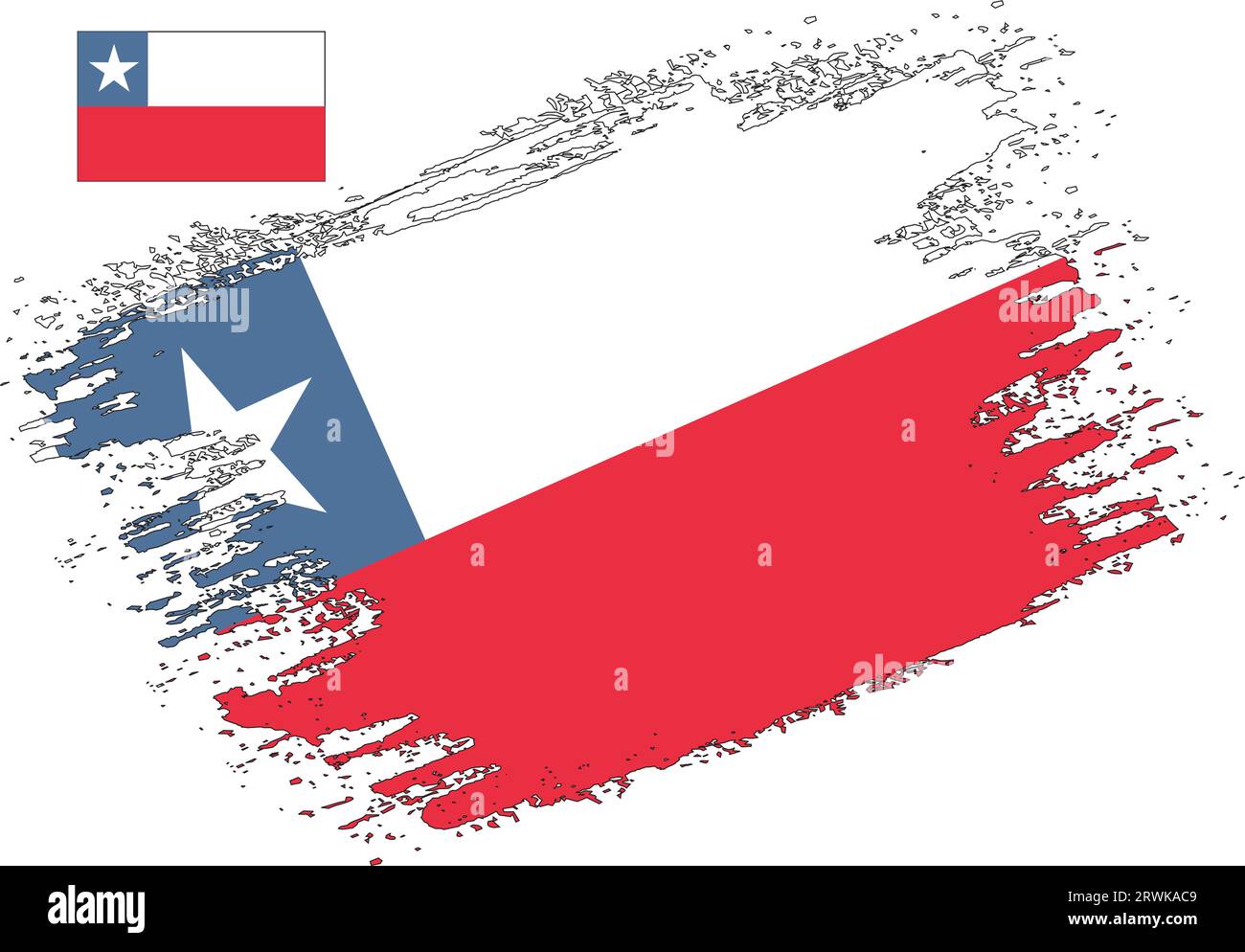 Brush Design Chile Flag Vector Stock Vector Image & Art - Alamy