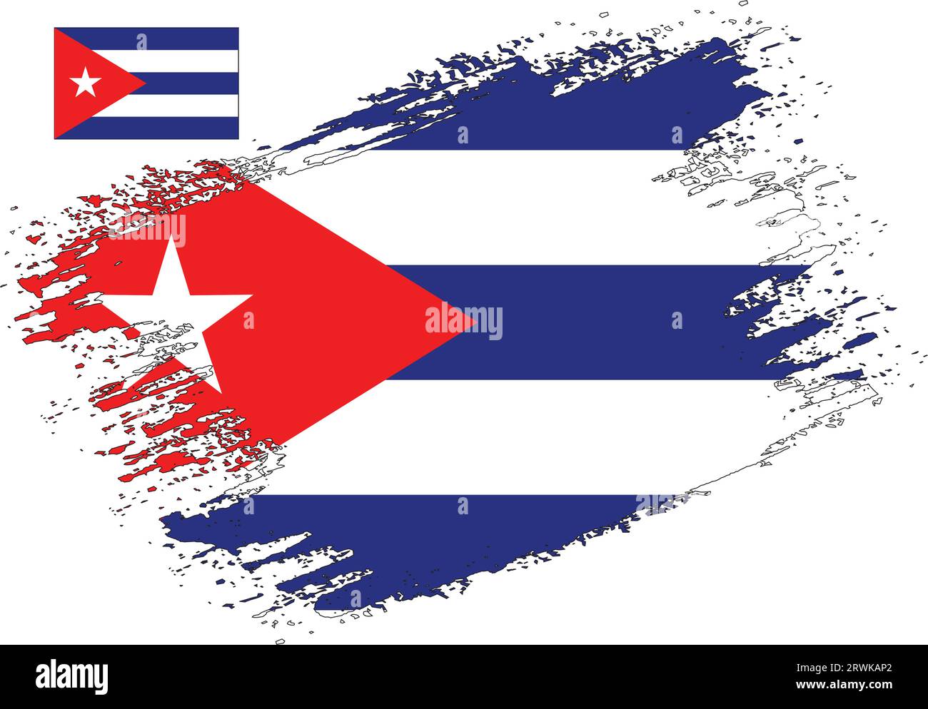 Brush Design Cuba Flag Vector Stock Vector Image & Art - Alamy
