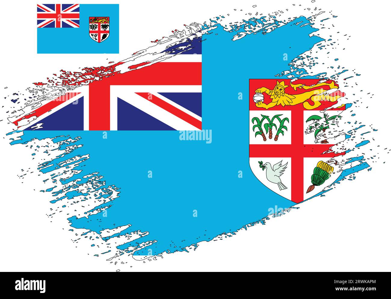 Flag republic fiji grunge hi-res stock photography and images - Alamy