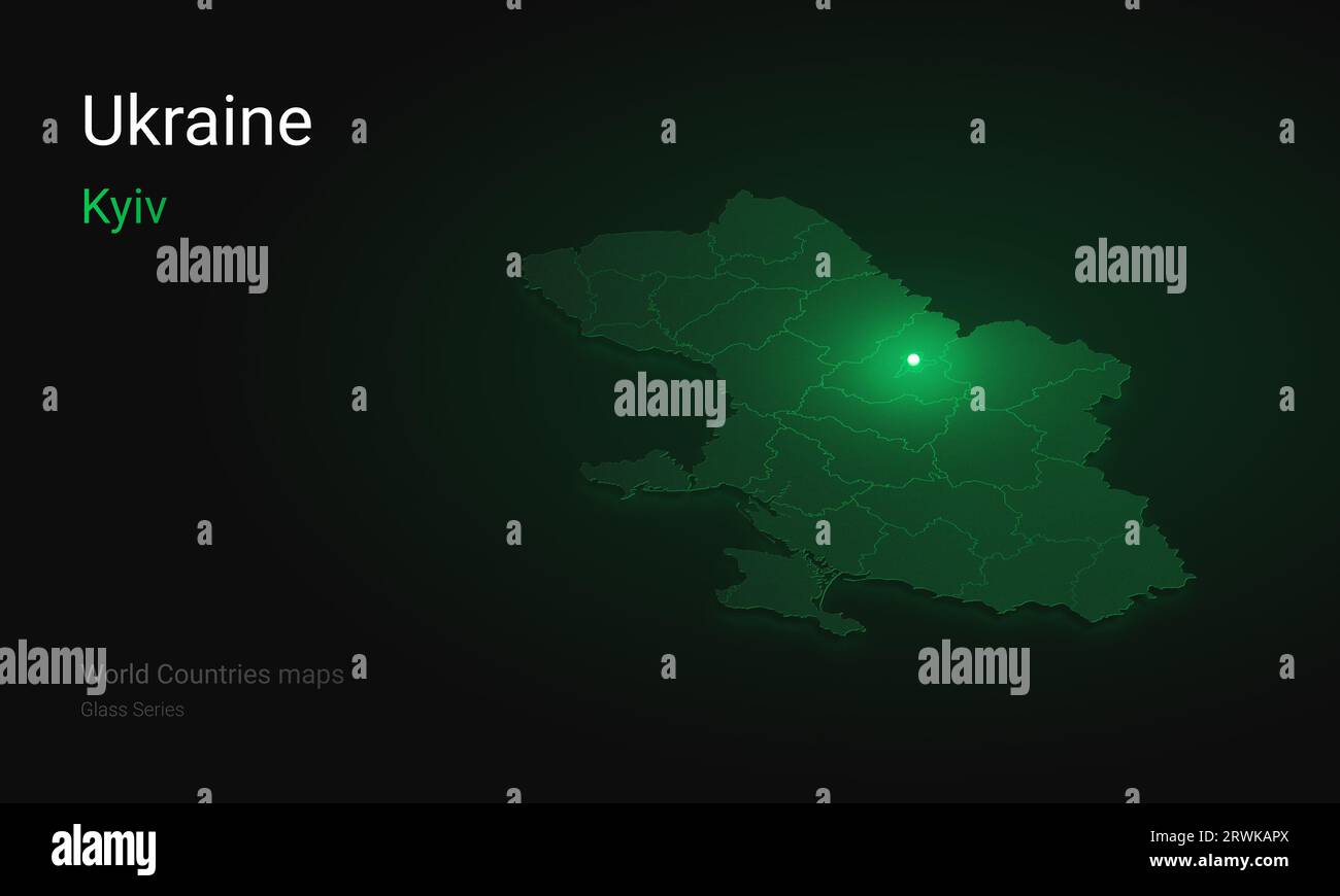 Ukraine creative map. World Countries maps with borders. Glass ...