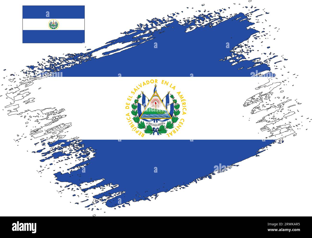 Brush Design EI Salvador Flag Vector Stock Vector Image & Art - Alamy