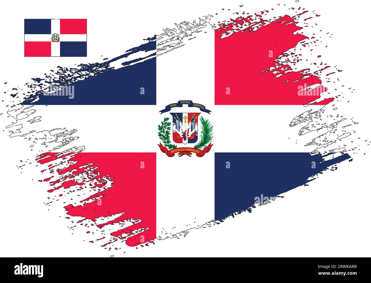 Brush Design Dominican Republic Flag Vector Stock Vector Image & Art ...