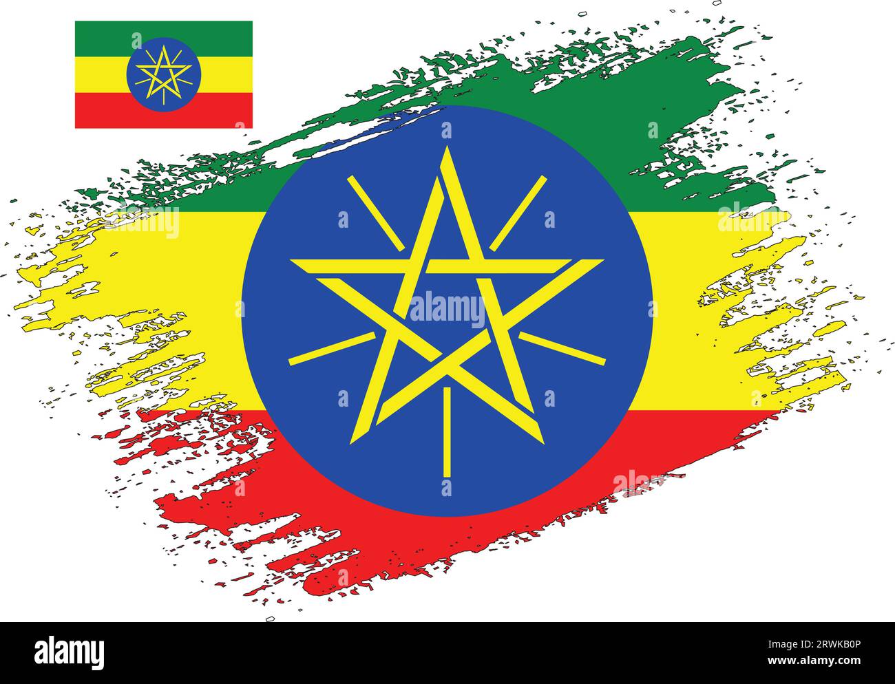 Brush Design Ethiopia Flag Vector Stock Vector Image & Art - Alamy