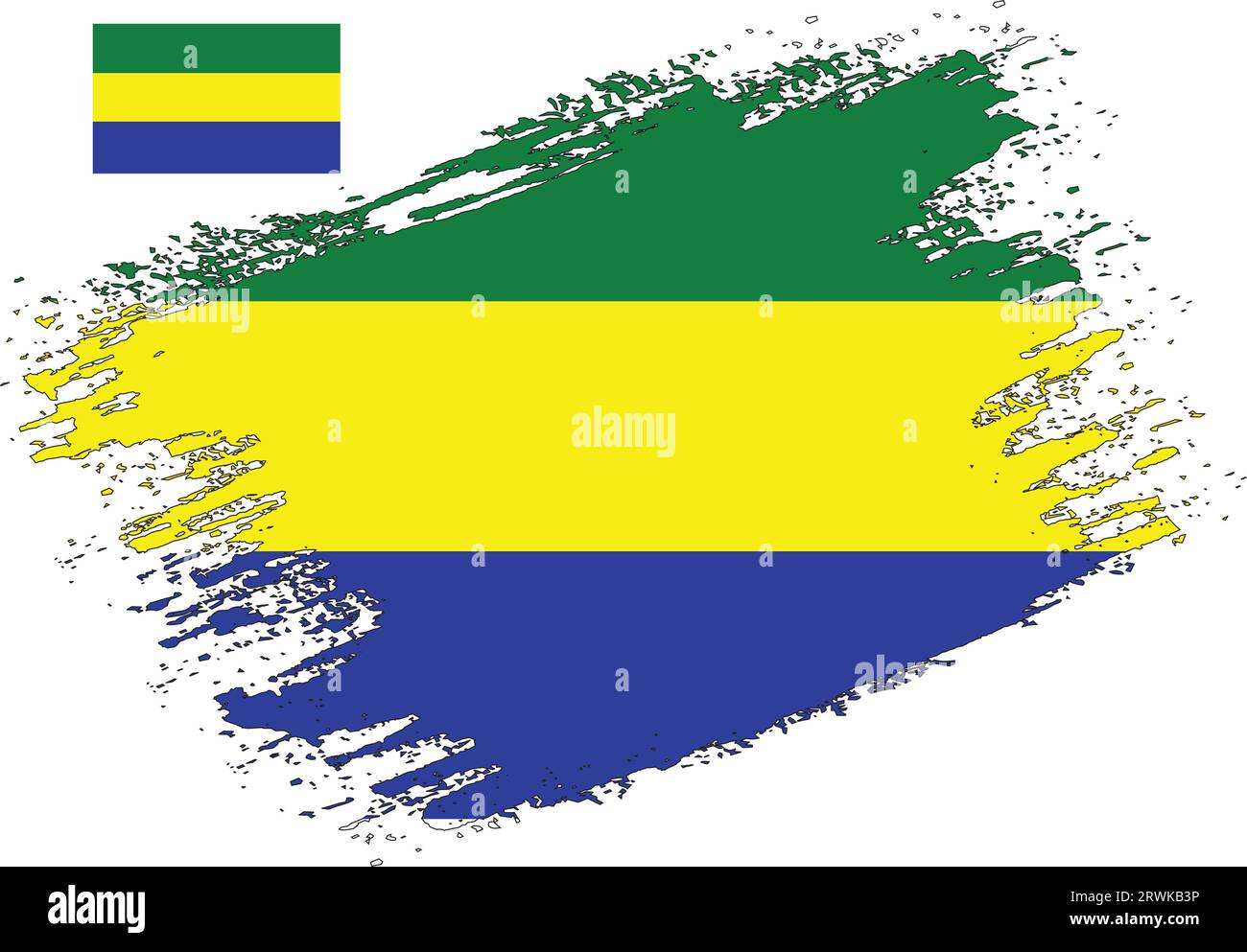 Brush Design Gabon Flag Vector Stock Vector Image & Art - Alamy