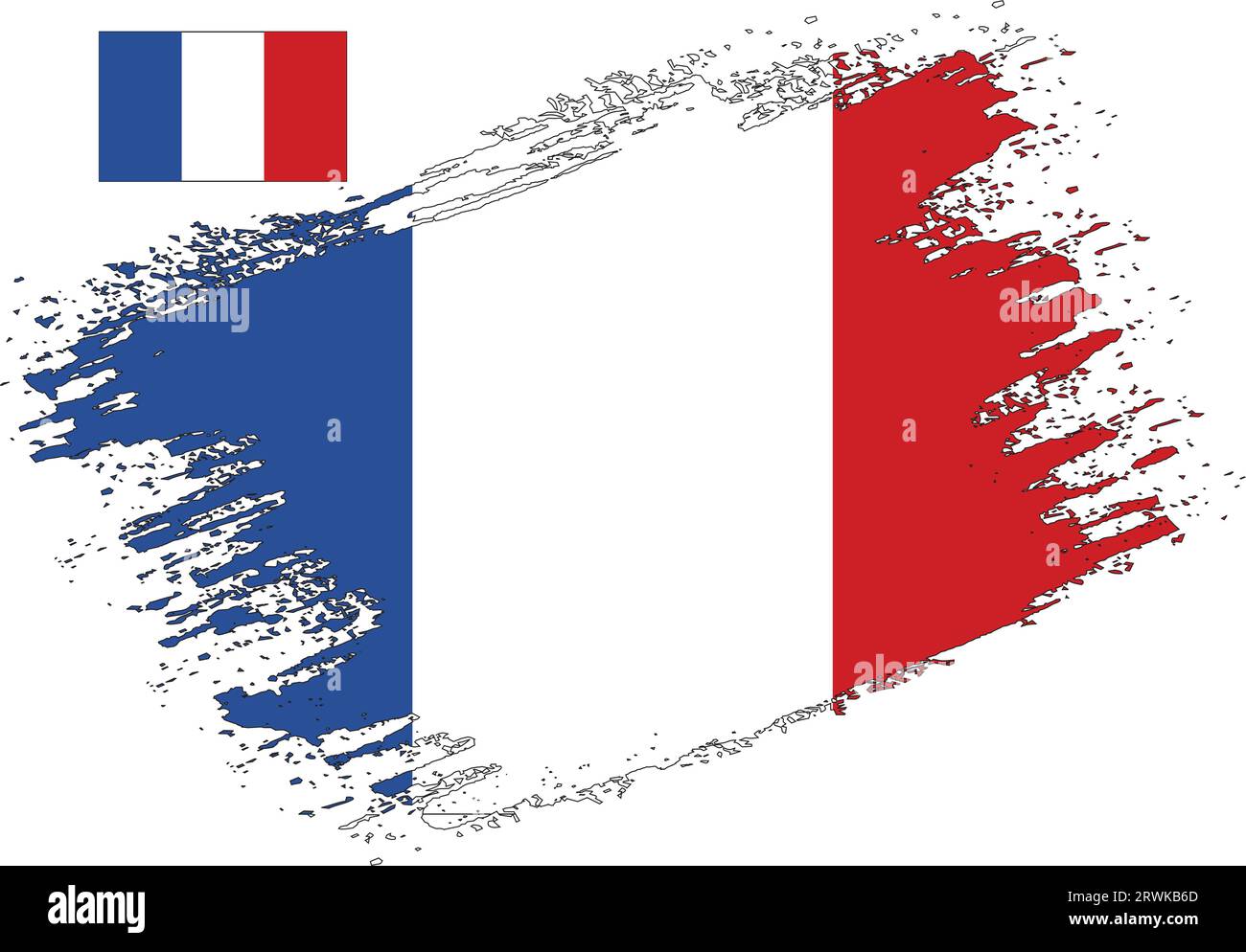 Artistic flag of france Cut Out Stock Images & Pictures - Alamy