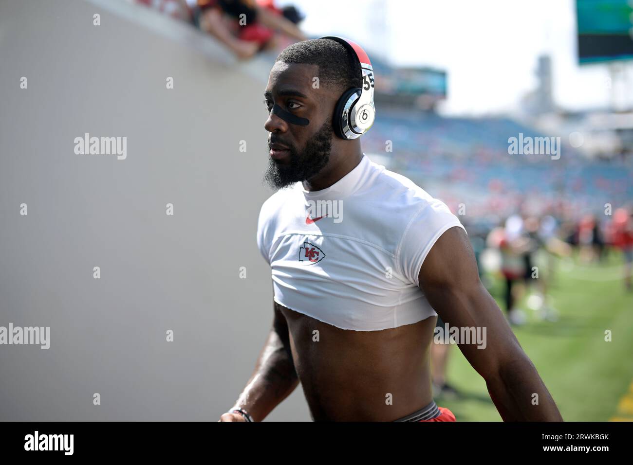 Kansas City Chiefs cornerback Jaylen Watson (35) leaves the field ...