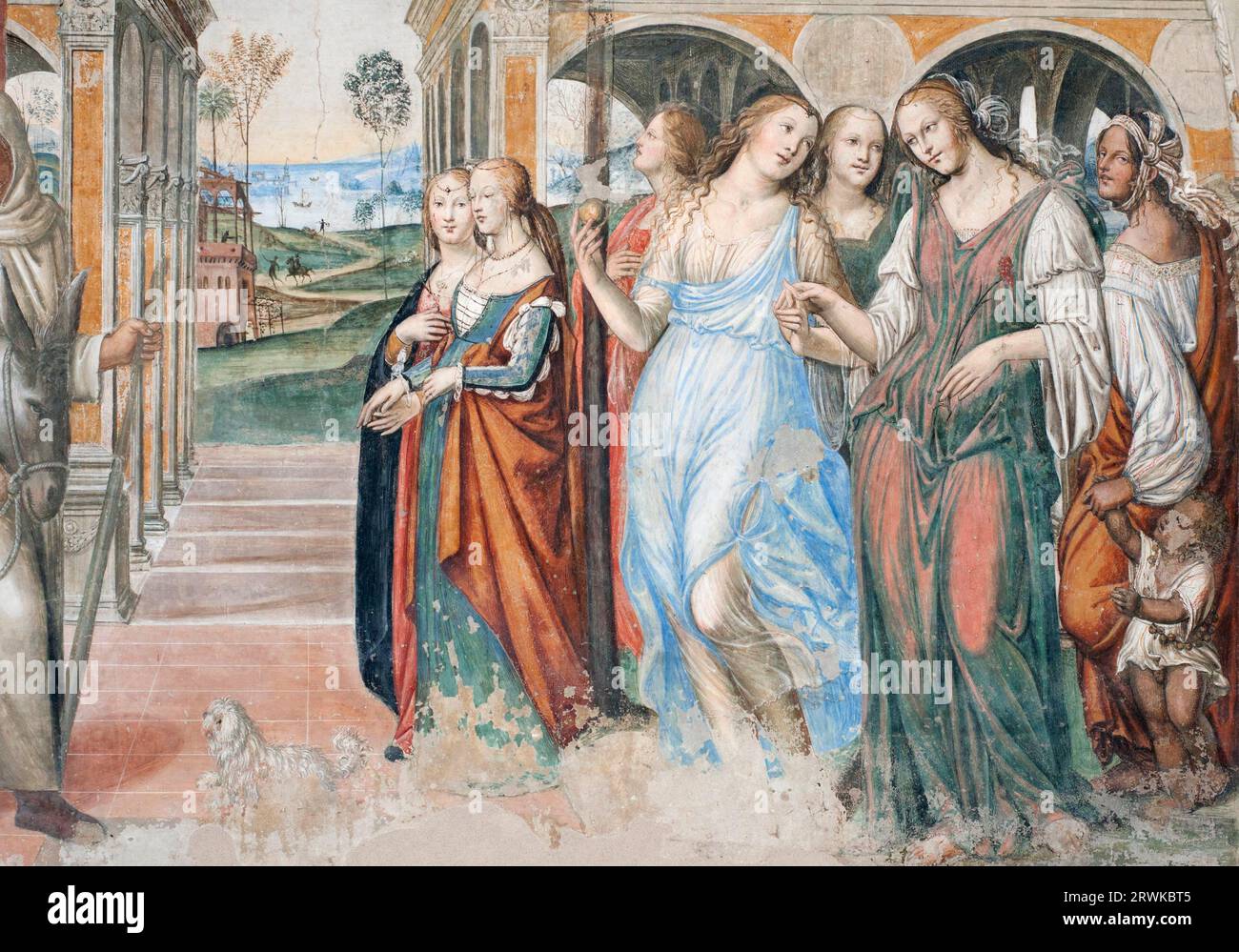 The important fresco cycle on the life of St. Benedict in the monastery ...
