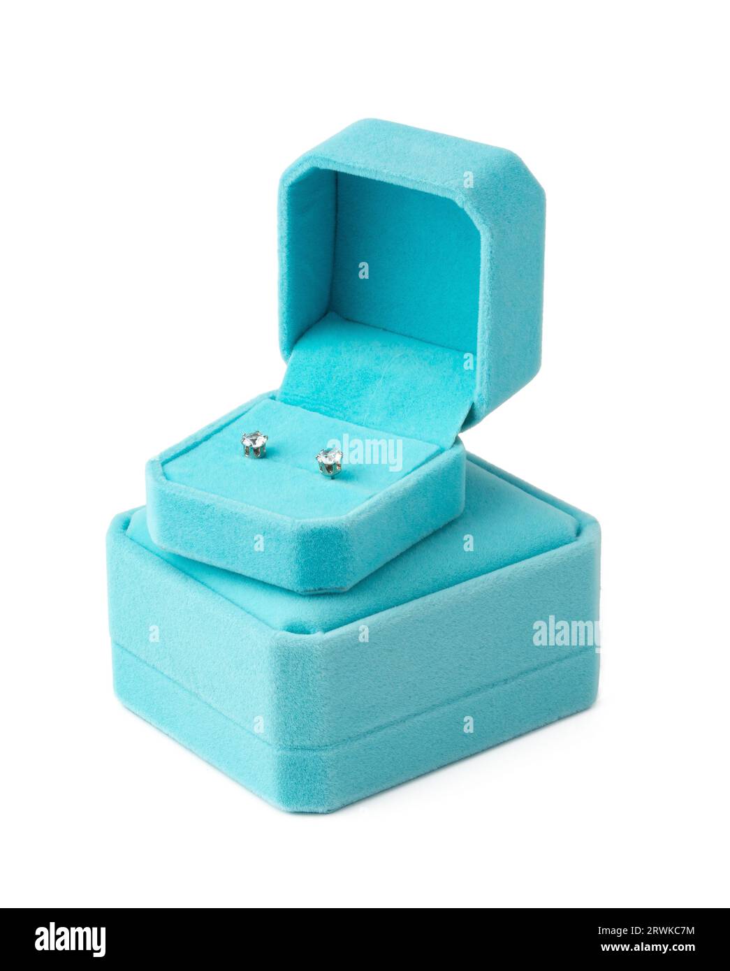 Jewelry box on white background studio shot Stock Photo - Alamy