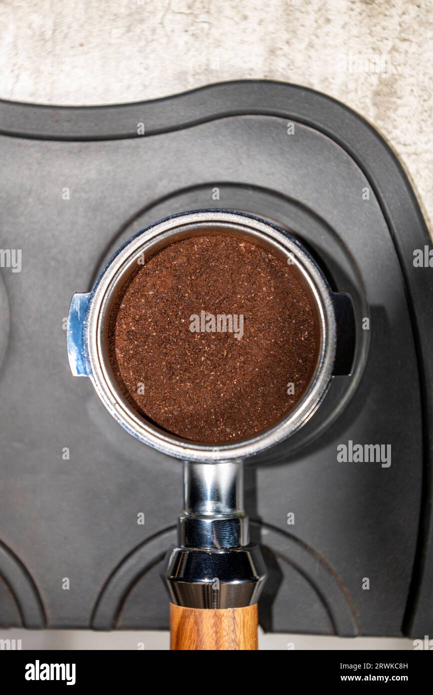 Coffee shop tamp espresso hi-res stock photography and images - Alamy