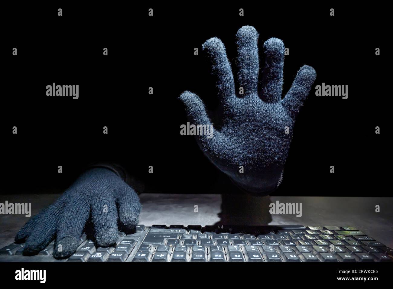 Human hand with stop sign gesture. Cyber Security concept Stock Photo ...