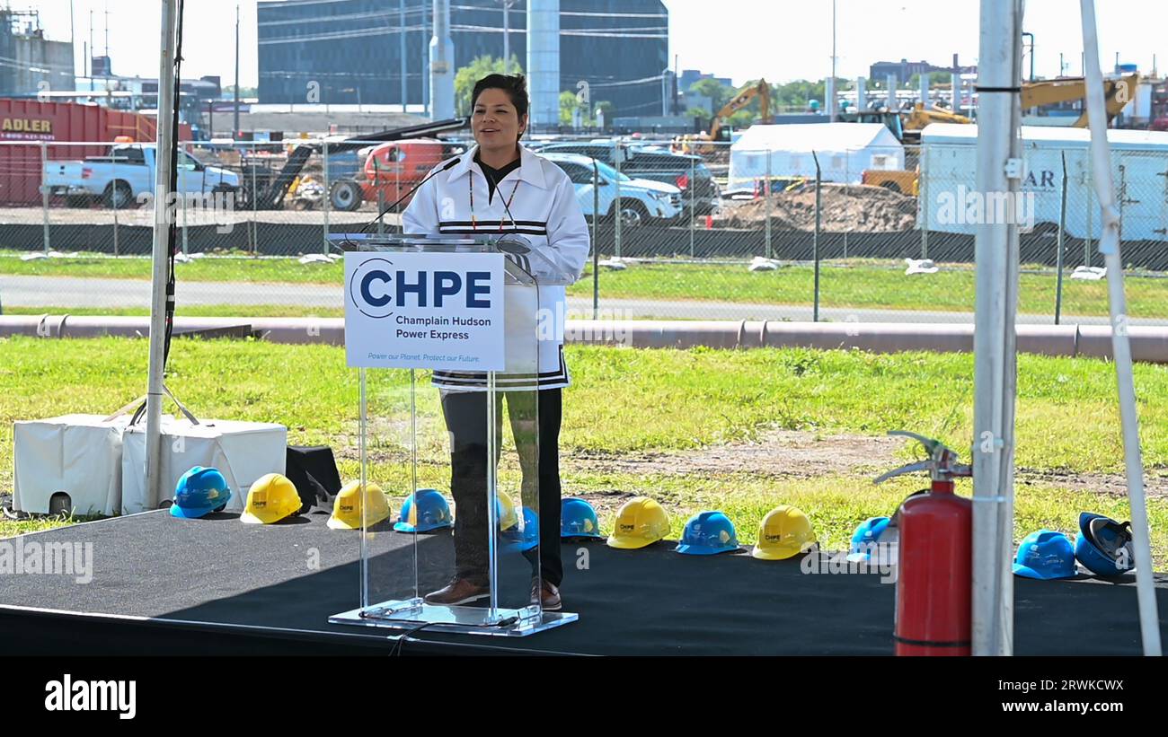 New York, United States. 19th Sep, 2023. Kahsennenhawe Grand Chief Sky ...