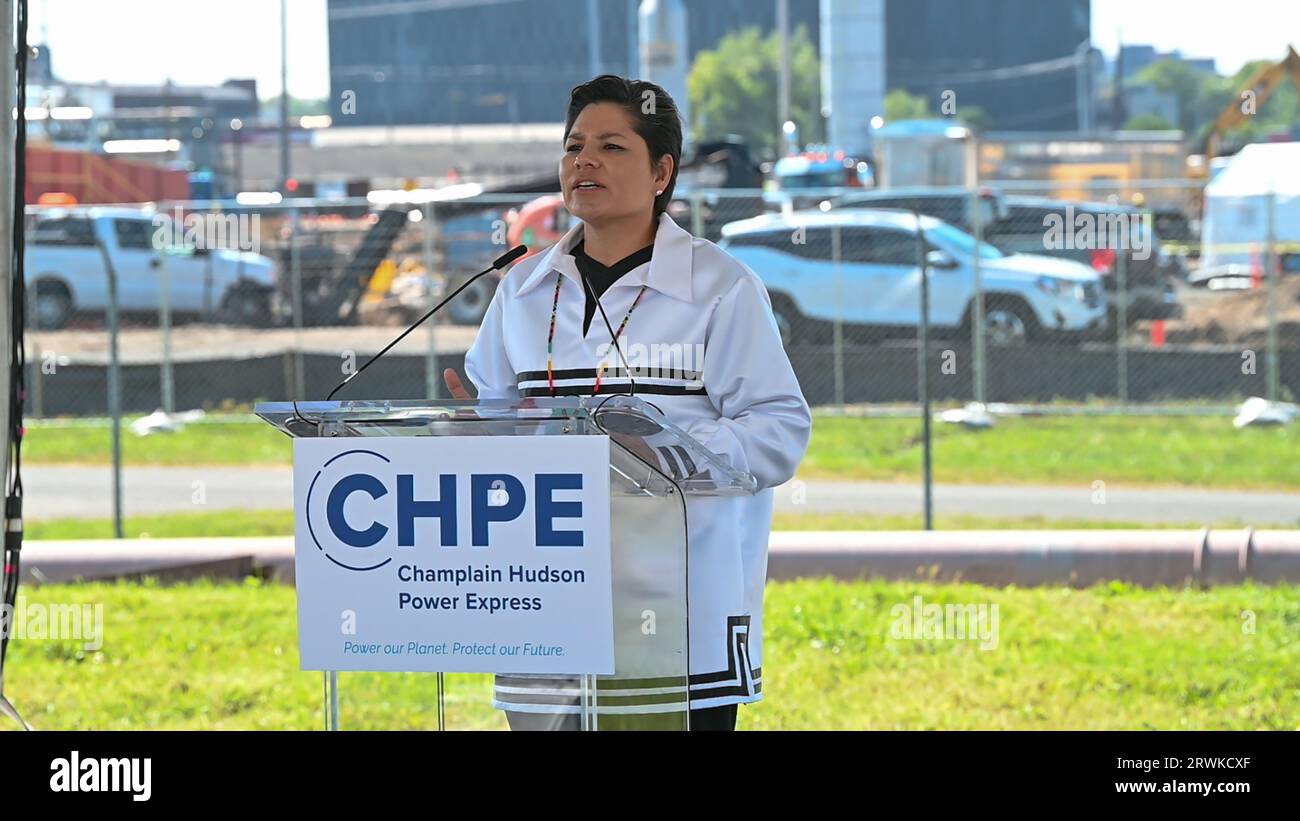 New York, United States. 19th Sep, 2023. Kahsennenhawe Grand Chief Sky ...