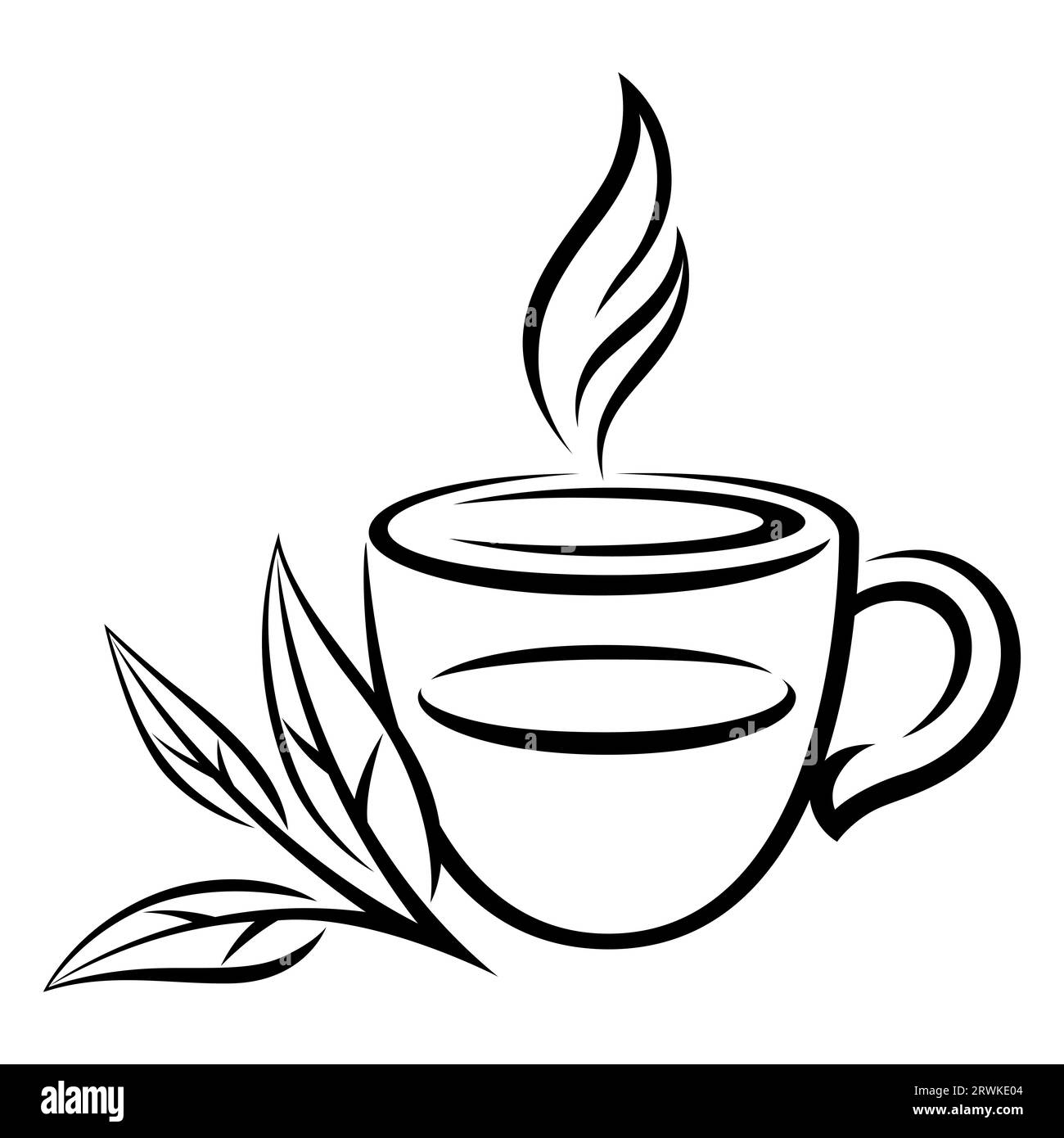 Cup of tea illustration Cut Out Stock Images & Pictures - Alamy
