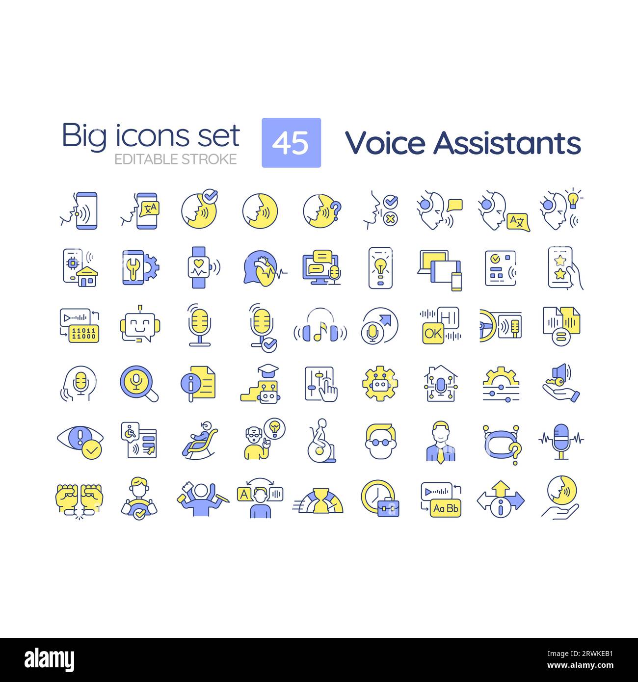 Voice search set artificial Stock Vector Images - Alamy
