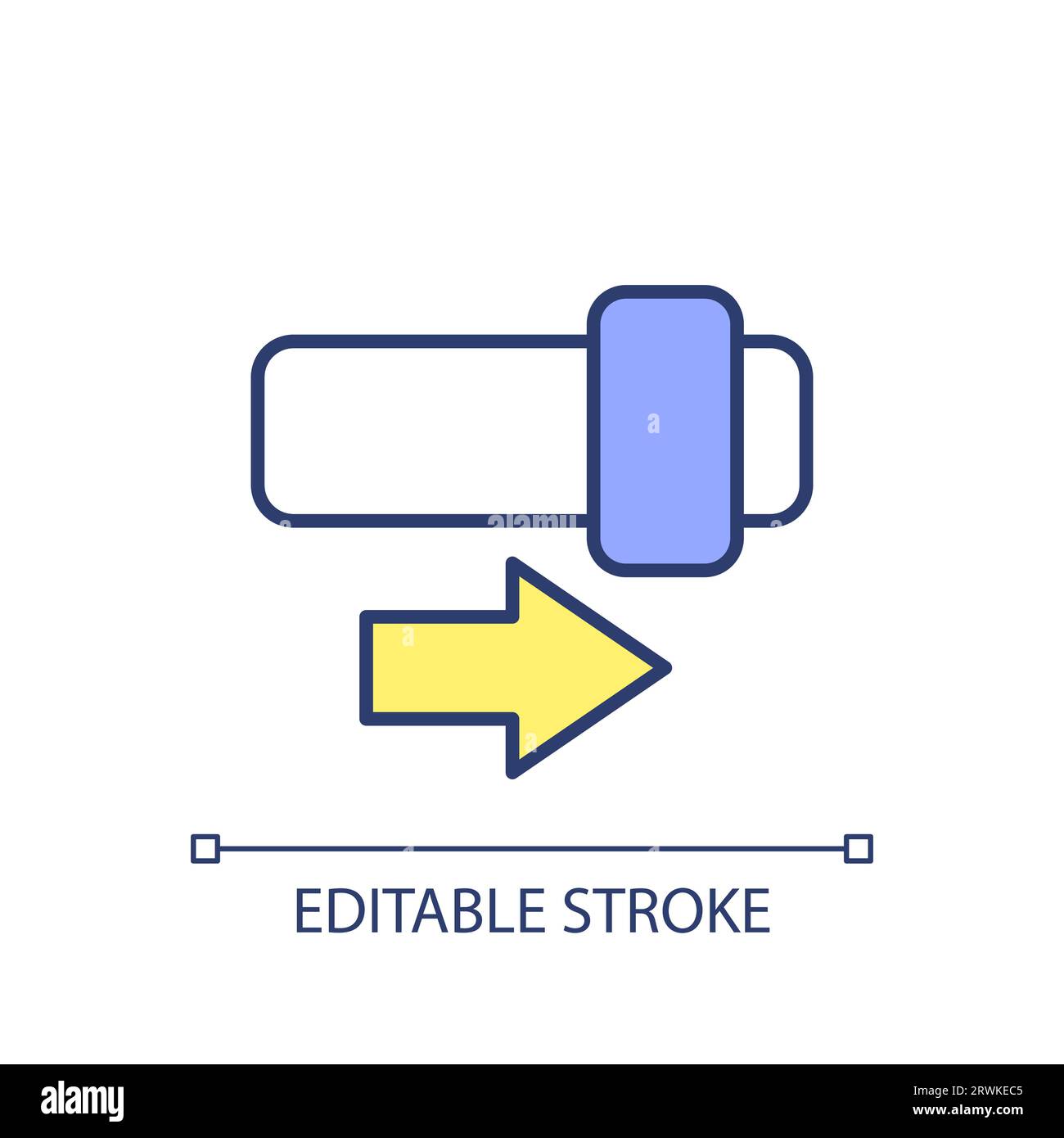 2D thin linear colorful enable voice search simple icon Stock Vector ...