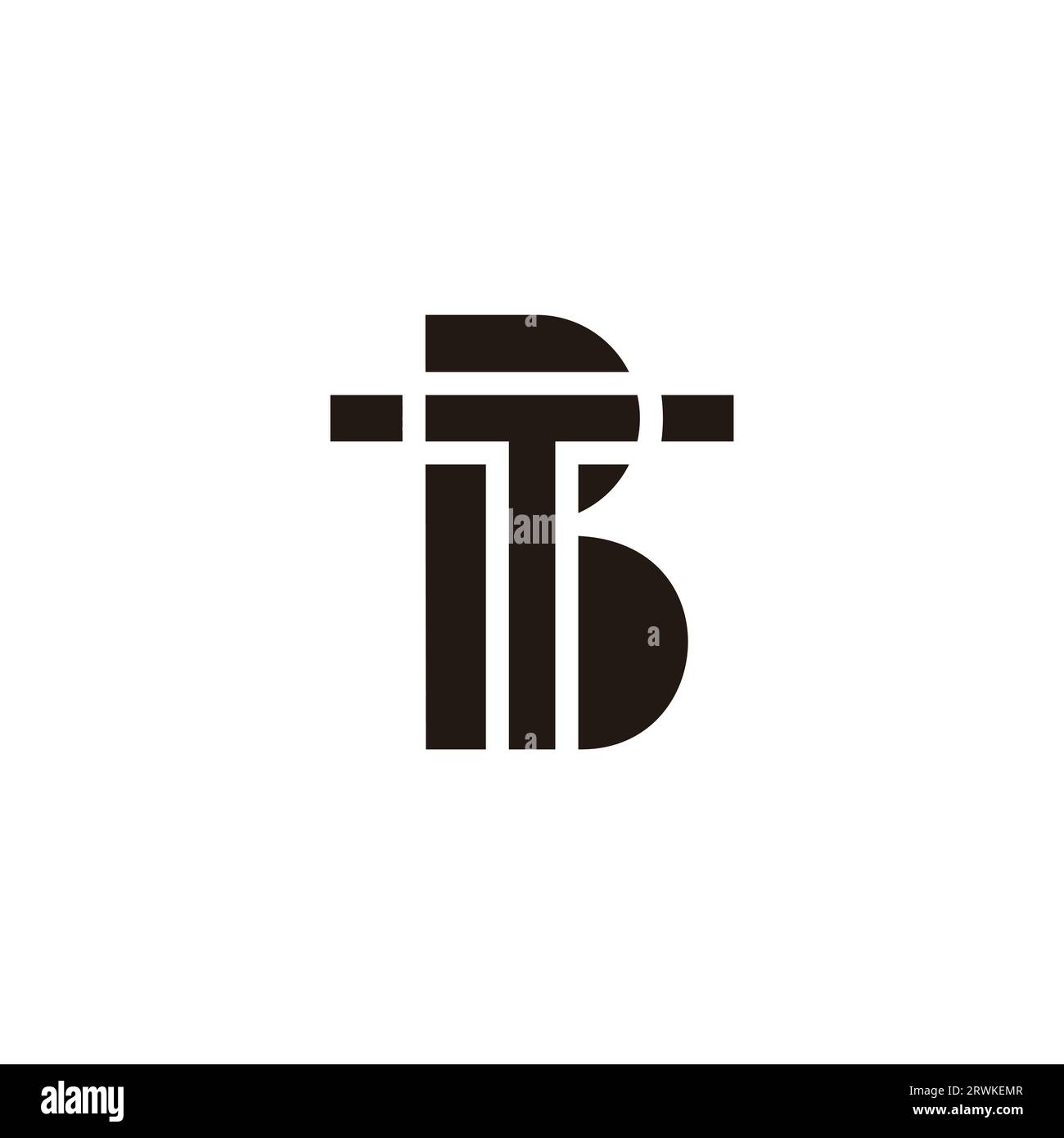 letter bt simple linked geometric logo vector Stock Vector Image & Art ...
