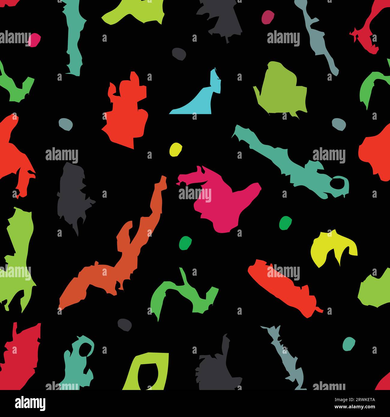 black seamless pattern rough colorful background vector Stock Vector ...