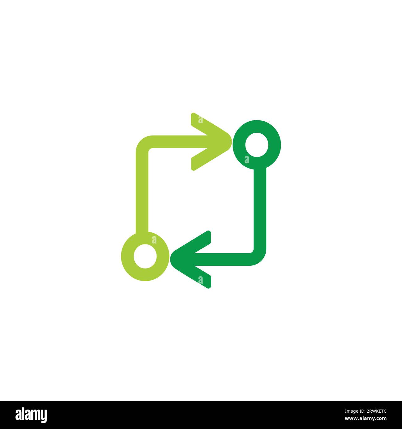 square green recycle arrows symbol vector Stock Vector Image & Art - Alamy