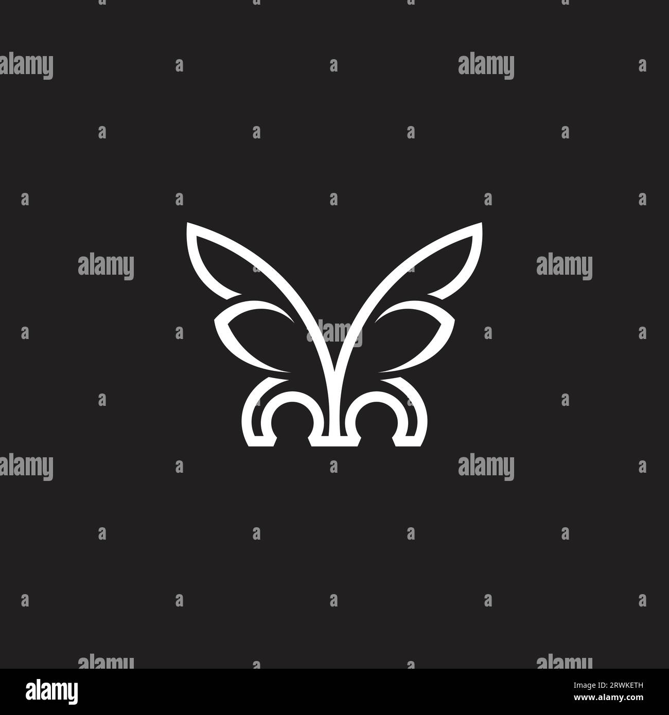 abstarct letter m bug wings symbol logo vector Stock Vector Image & Art ...