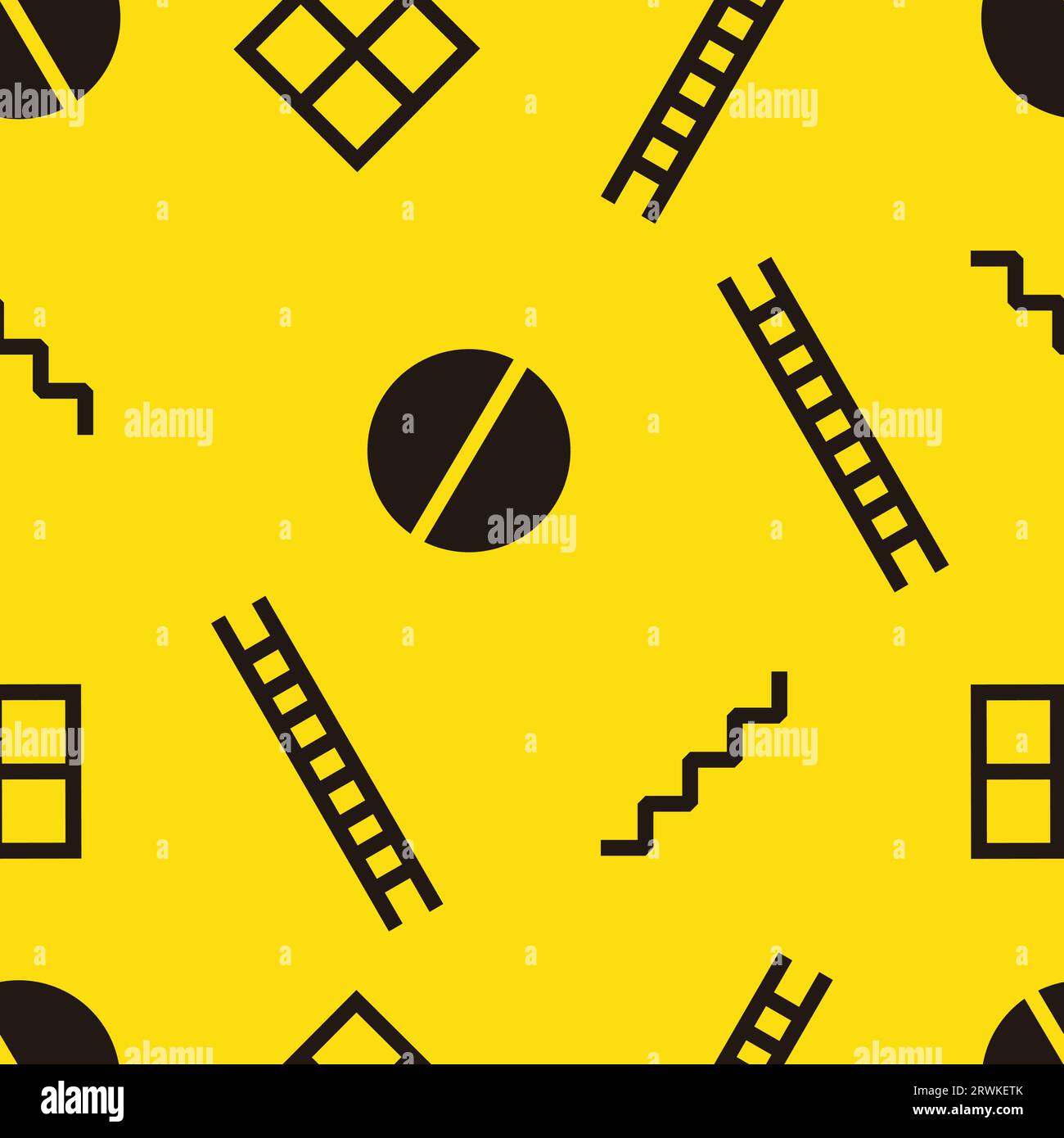 stairs ladder window simple seamless pattern vector Stock Vector Image ...