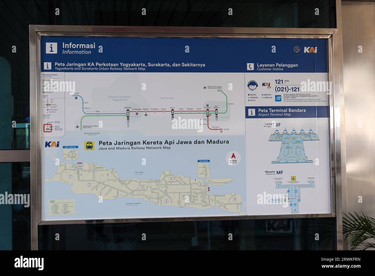 Yogyakarta and Surakarta urban railway network maps display on ...