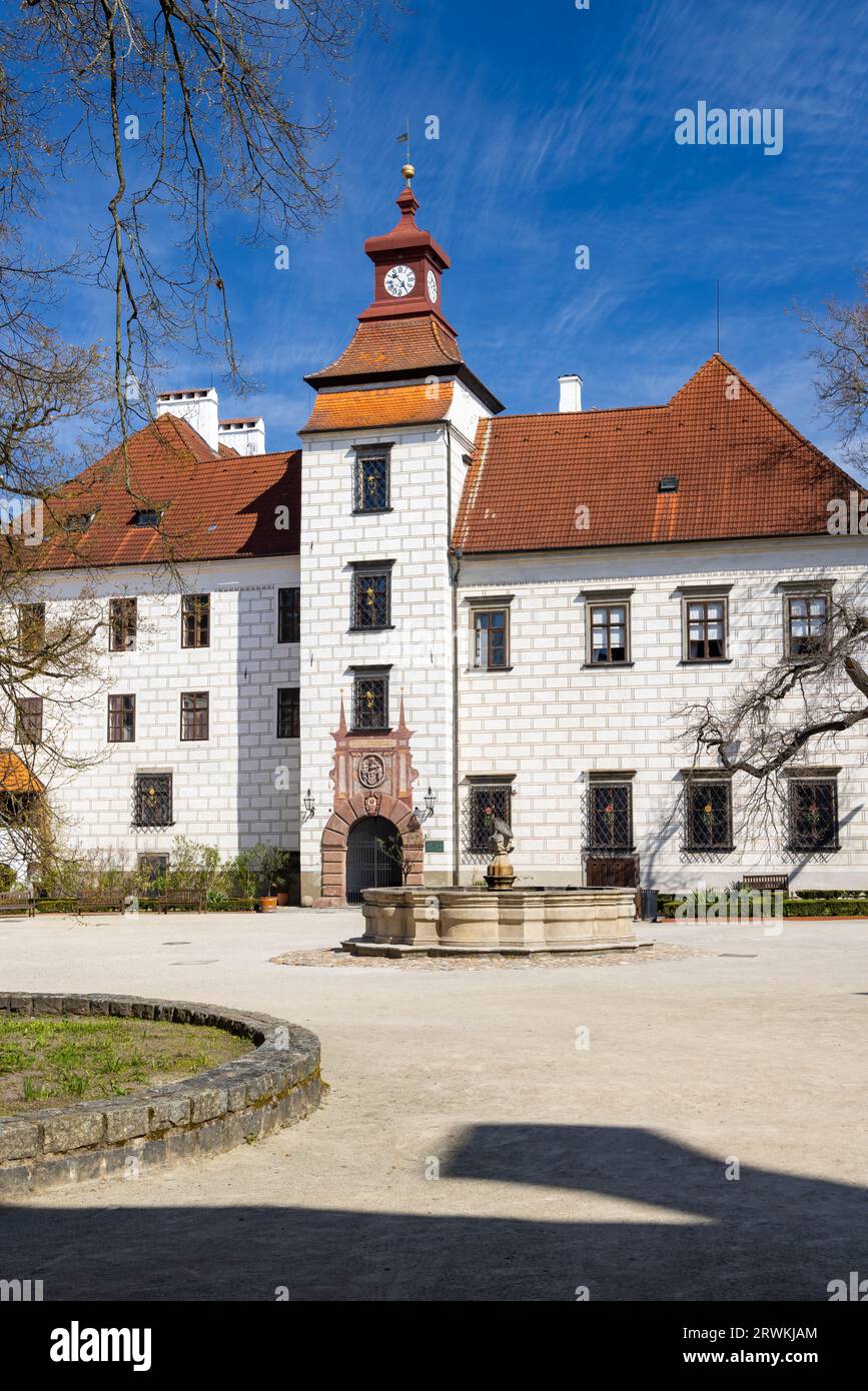 Trebon castle and town, Southern Bohemia, Czech Republic Stock Photo ...