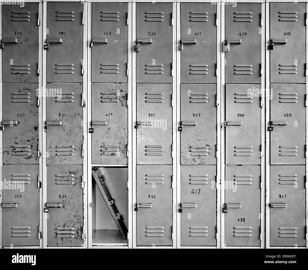 Individual - conceptual view of lockers Stock Photo - Alamy